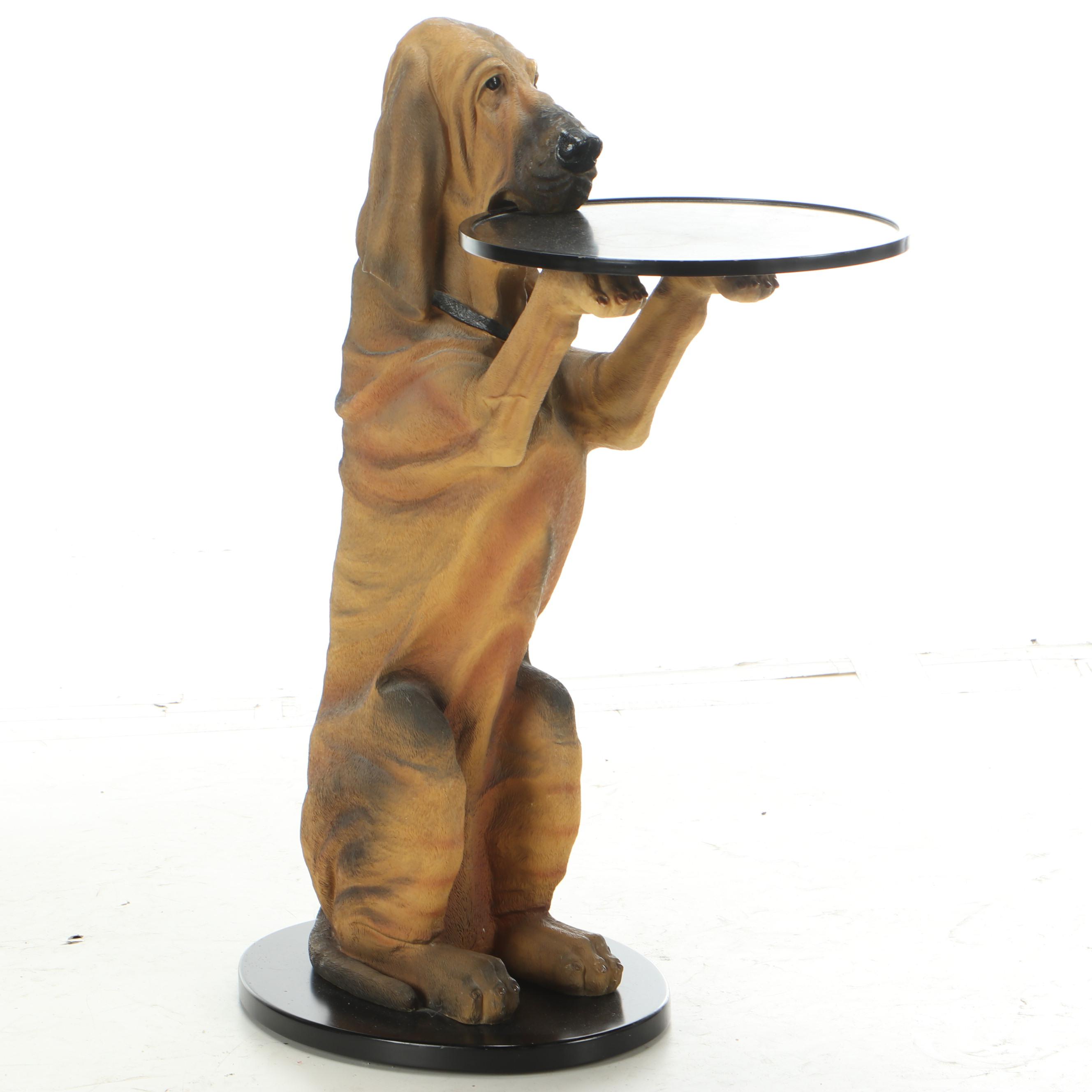 The Bombay Company "Sir Hawthorne" Composite Hound Dog Butler Table ...