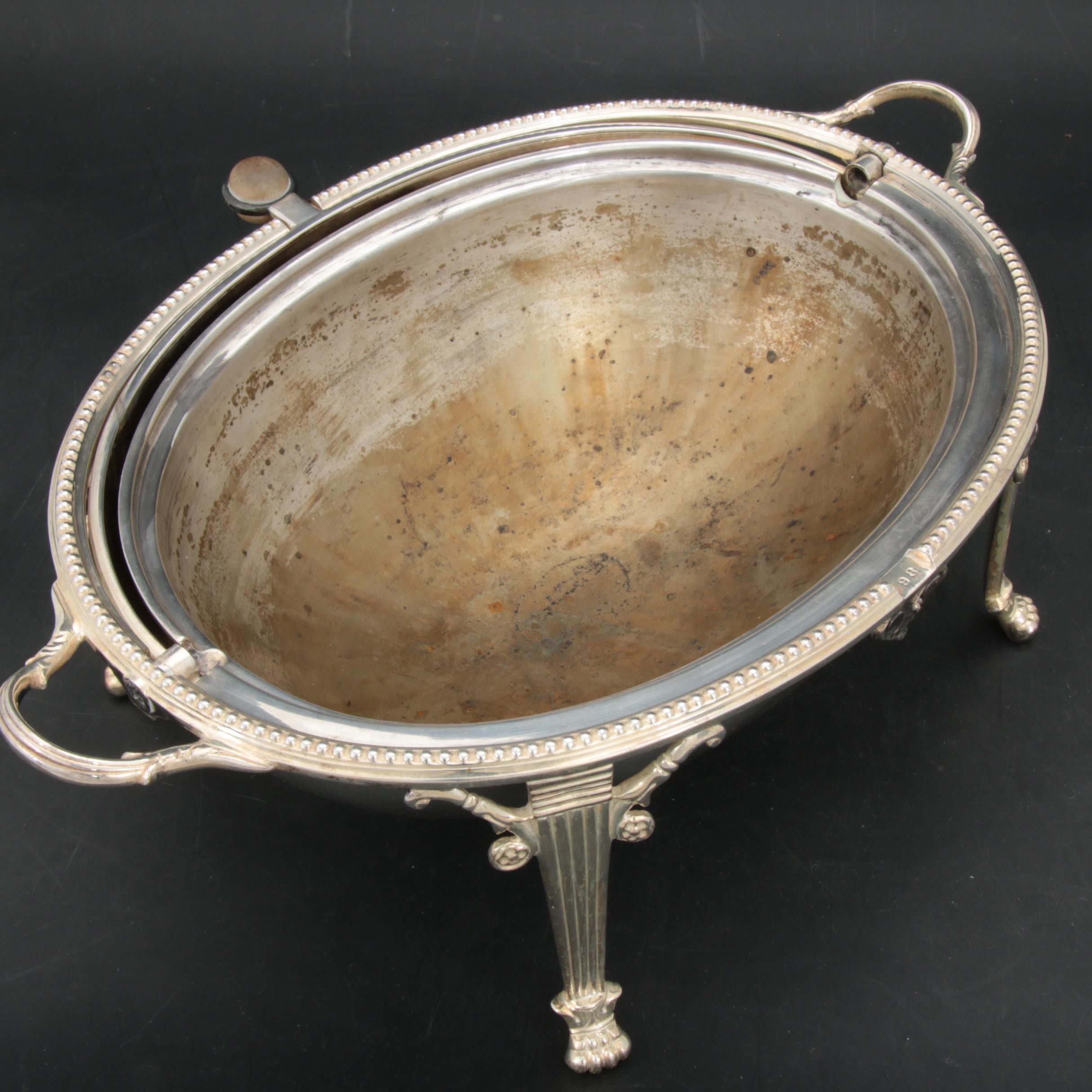 English Neoclassical Silver Plate Breakfast Server | EBTH