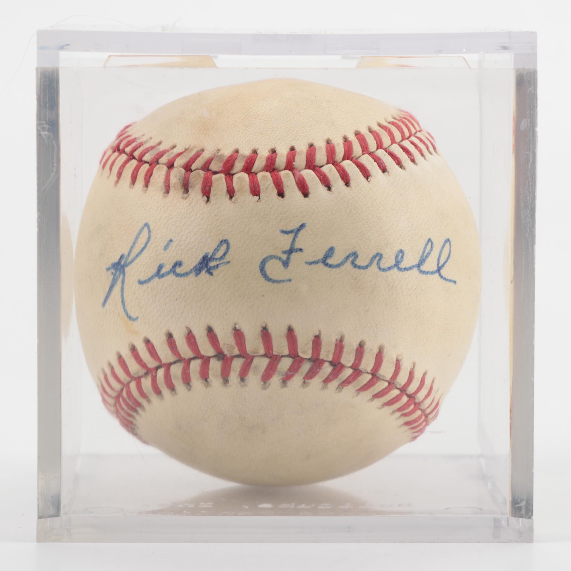 Rick Ferrell and Newt Gingrich Signed Rawlings Major League Baseballs ...