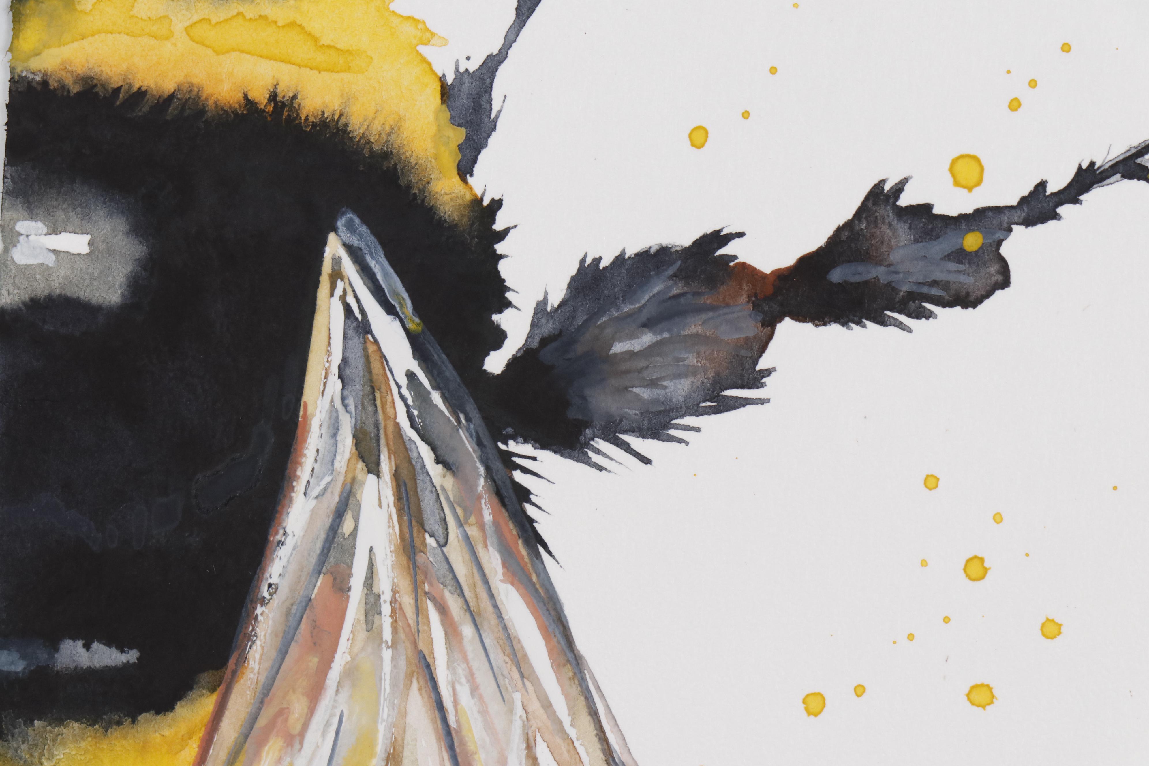 Anne Gorywine Watercolor Painting of Bumblebee | EBTH