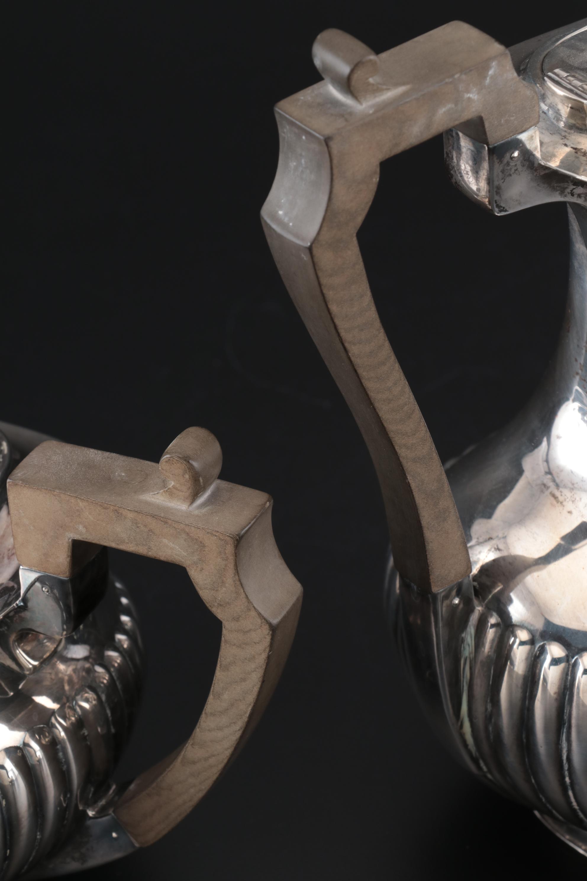 John Round & Son Edwardian Sterling Assembled Coffee and Tea Set, circa ...