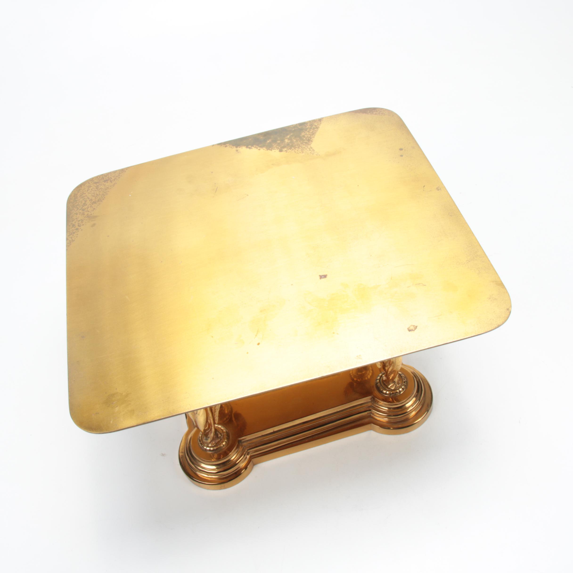 Brass Angel Motif Church Tabor or Monstrance Stand | EBTH