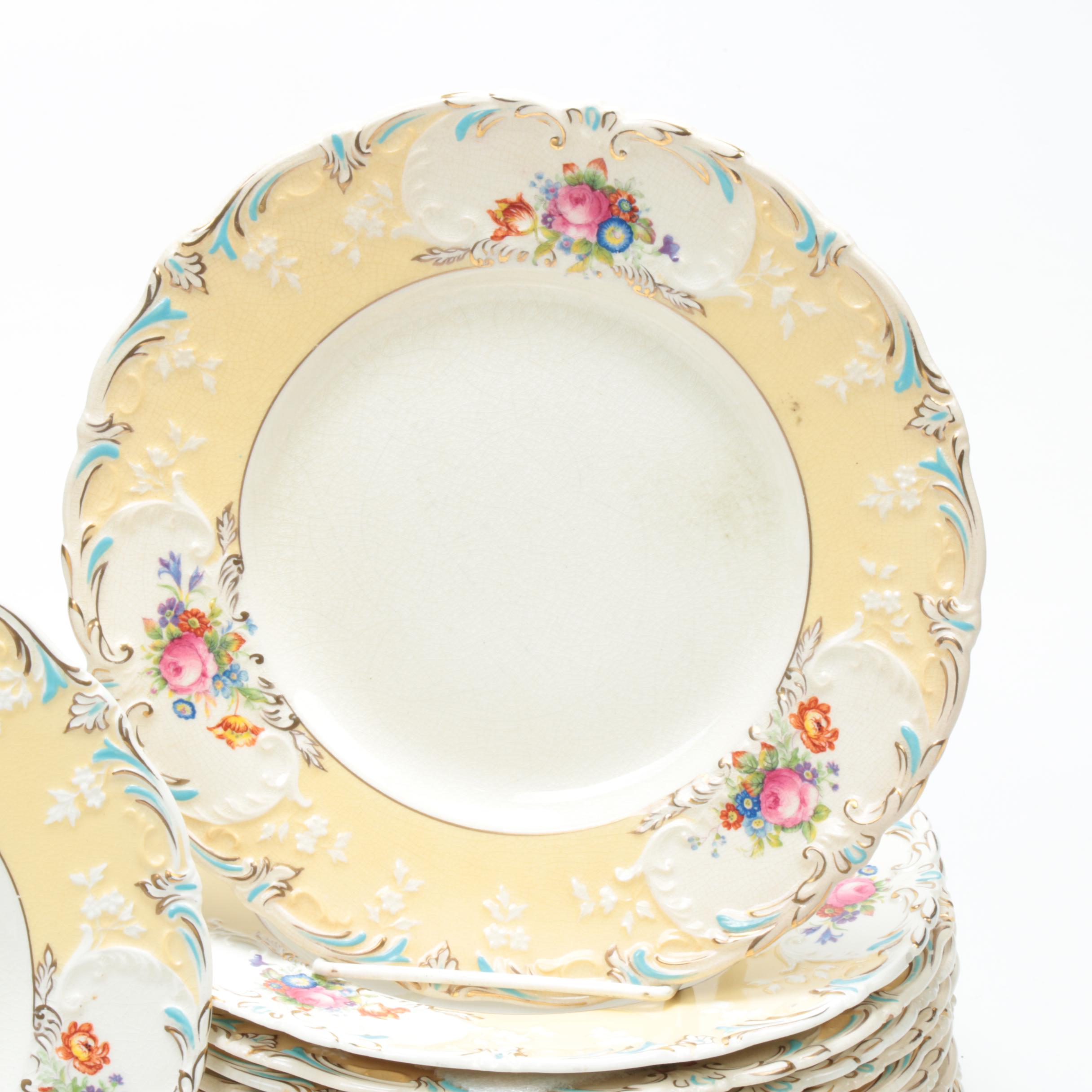 George Jones & Sons Porcelain Dinnerware, Early 20th Century | EBTH