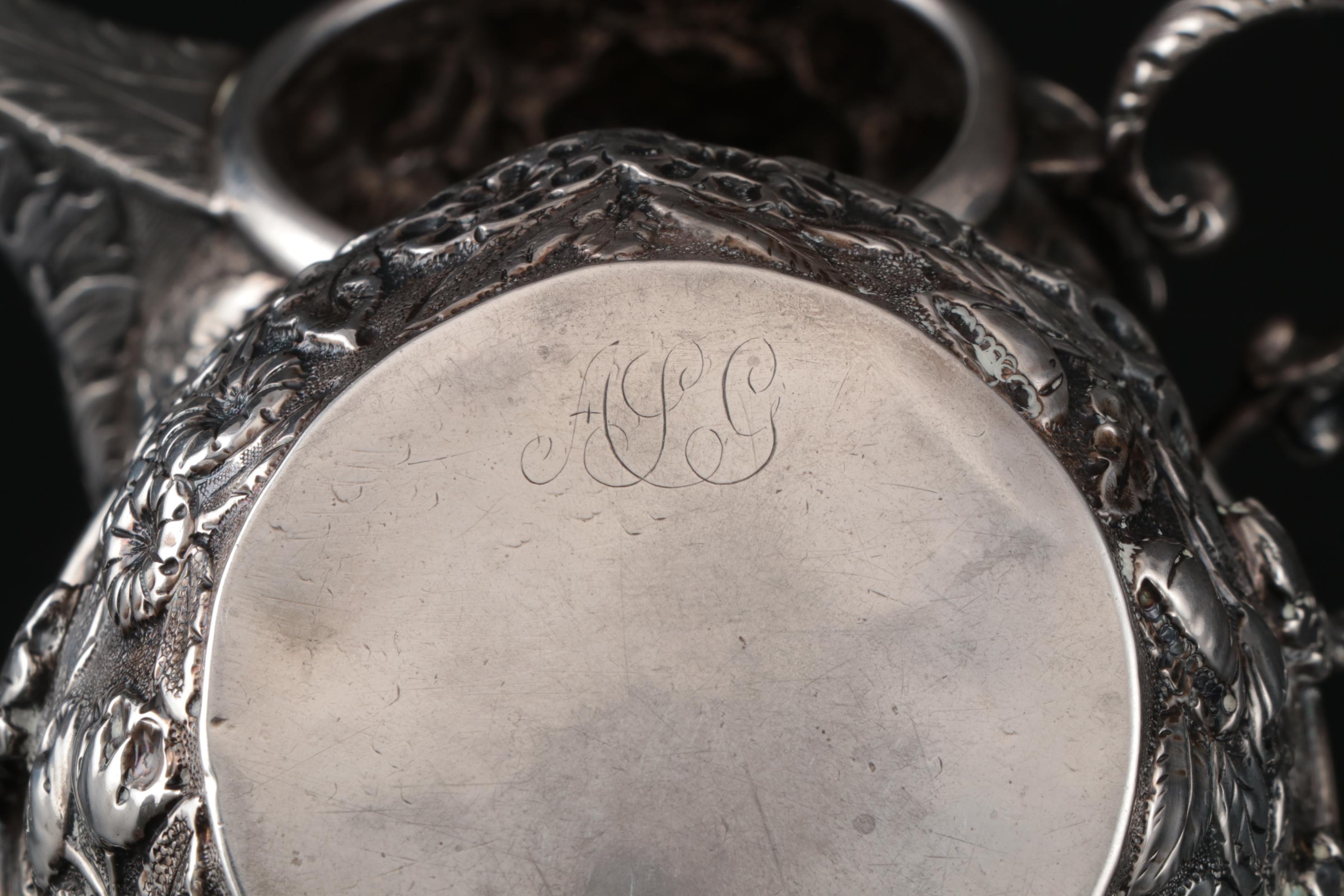 S. Kirk & Son "Repoussé" Coin Silver Cream and Sugar, Late 19th Century ...