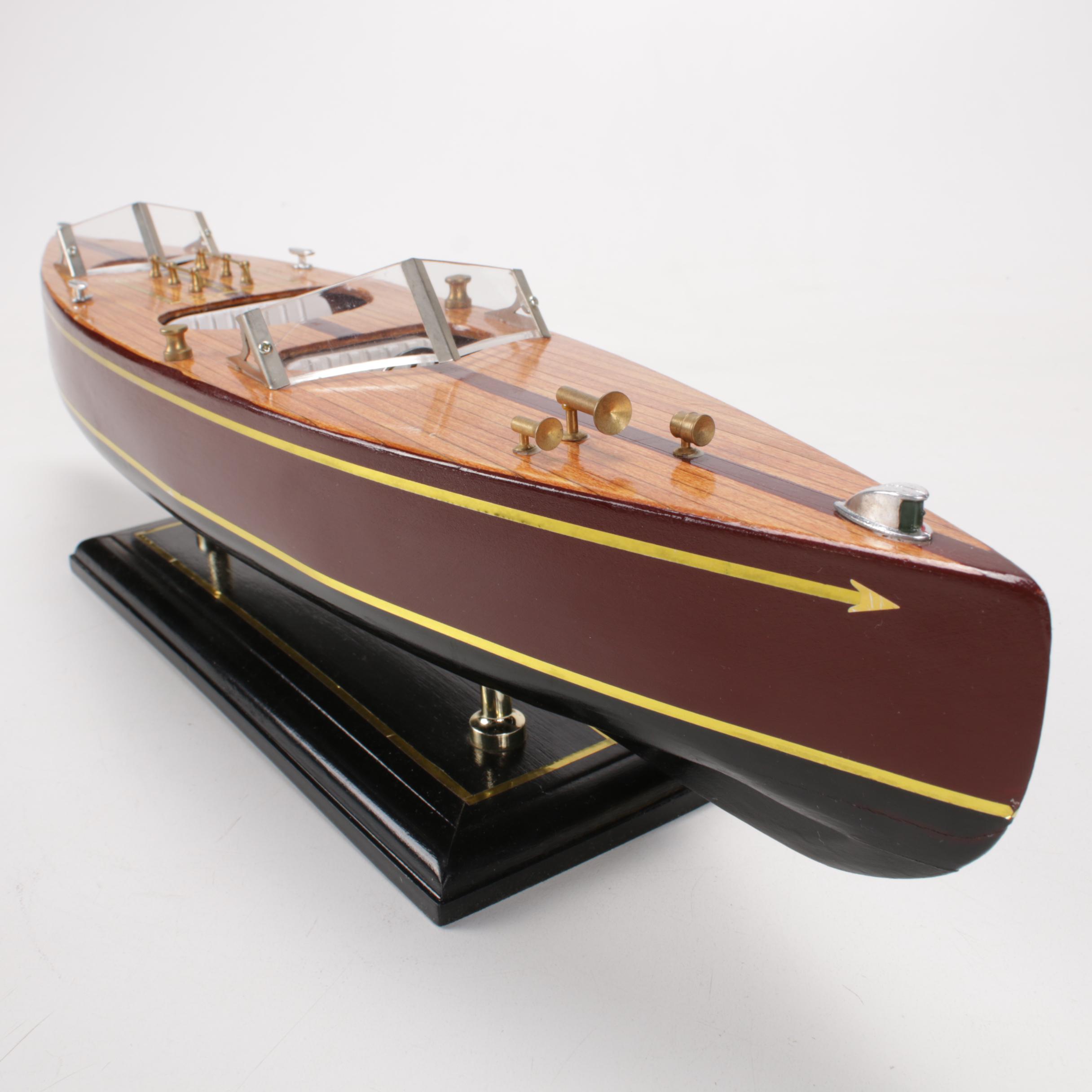 Wood Speed Boat Model, Vintage | EBTH