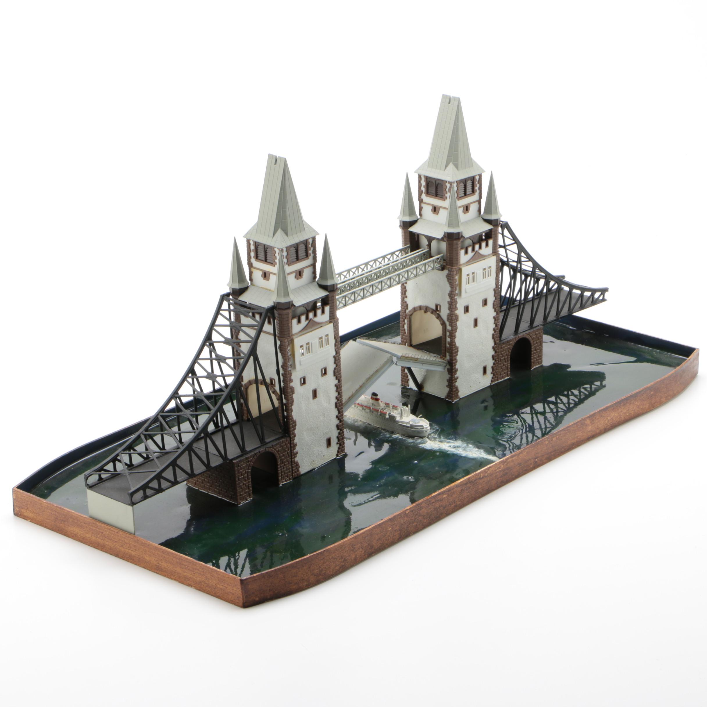 Model Layout Attributed to London Bridge Over the Thames River, circa ...