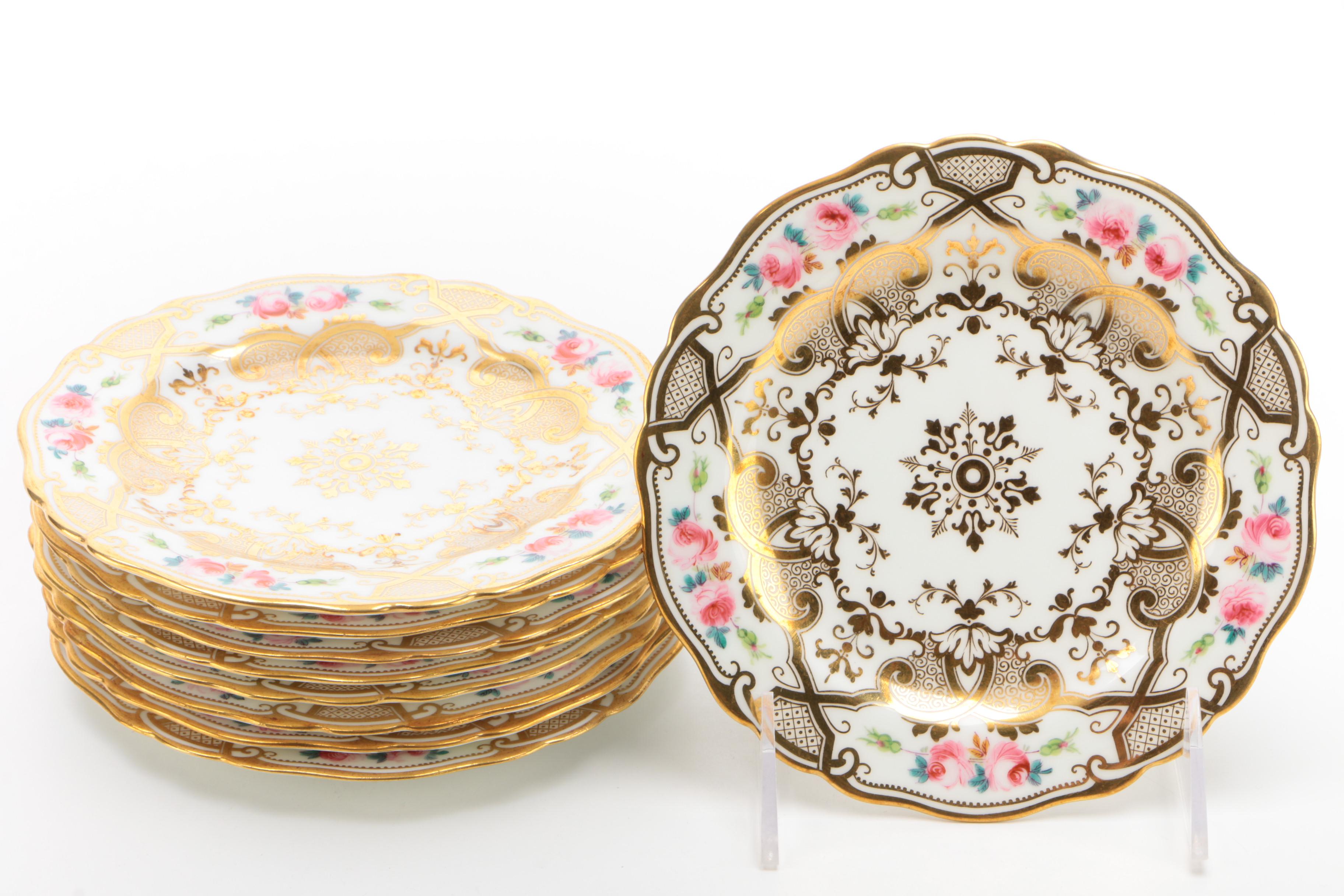 Brown-Westhead, Moore & Co. and Cauldon Hand Painted Floral Dinnerware ...