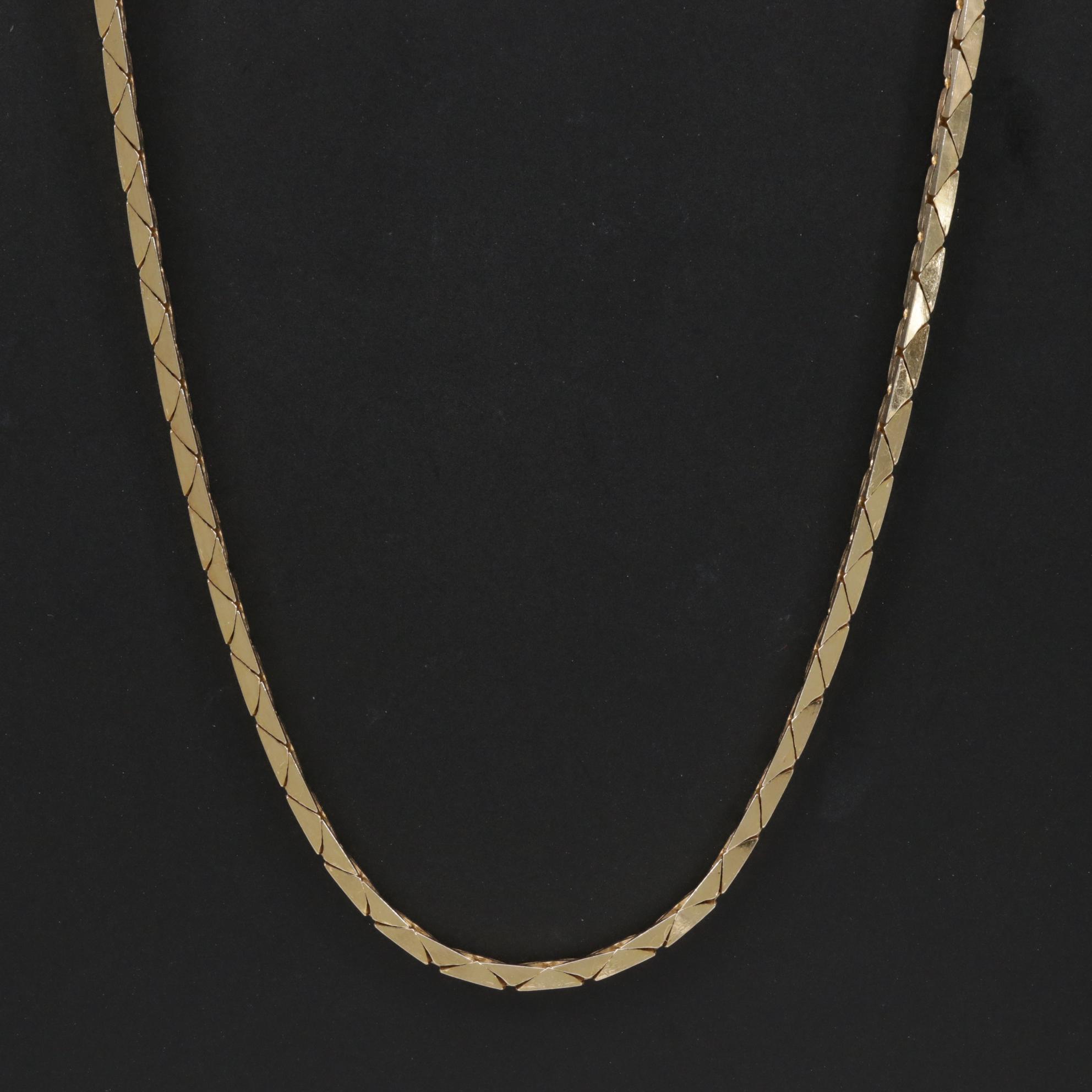 14K Yellow Gold Cobra Chain | EBTH