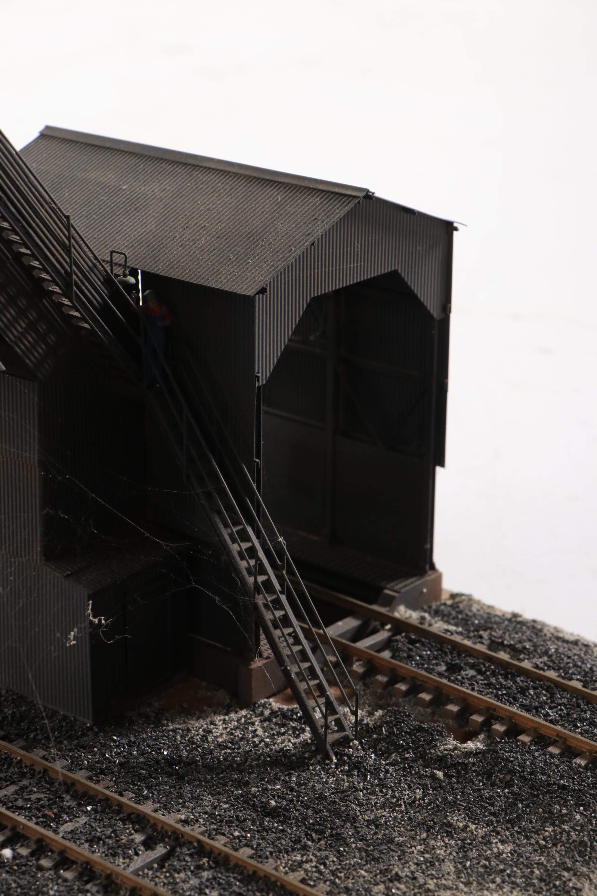 Handcrafted Brass Model Train Mining Coal Station with Conveyor Belt | EBTH