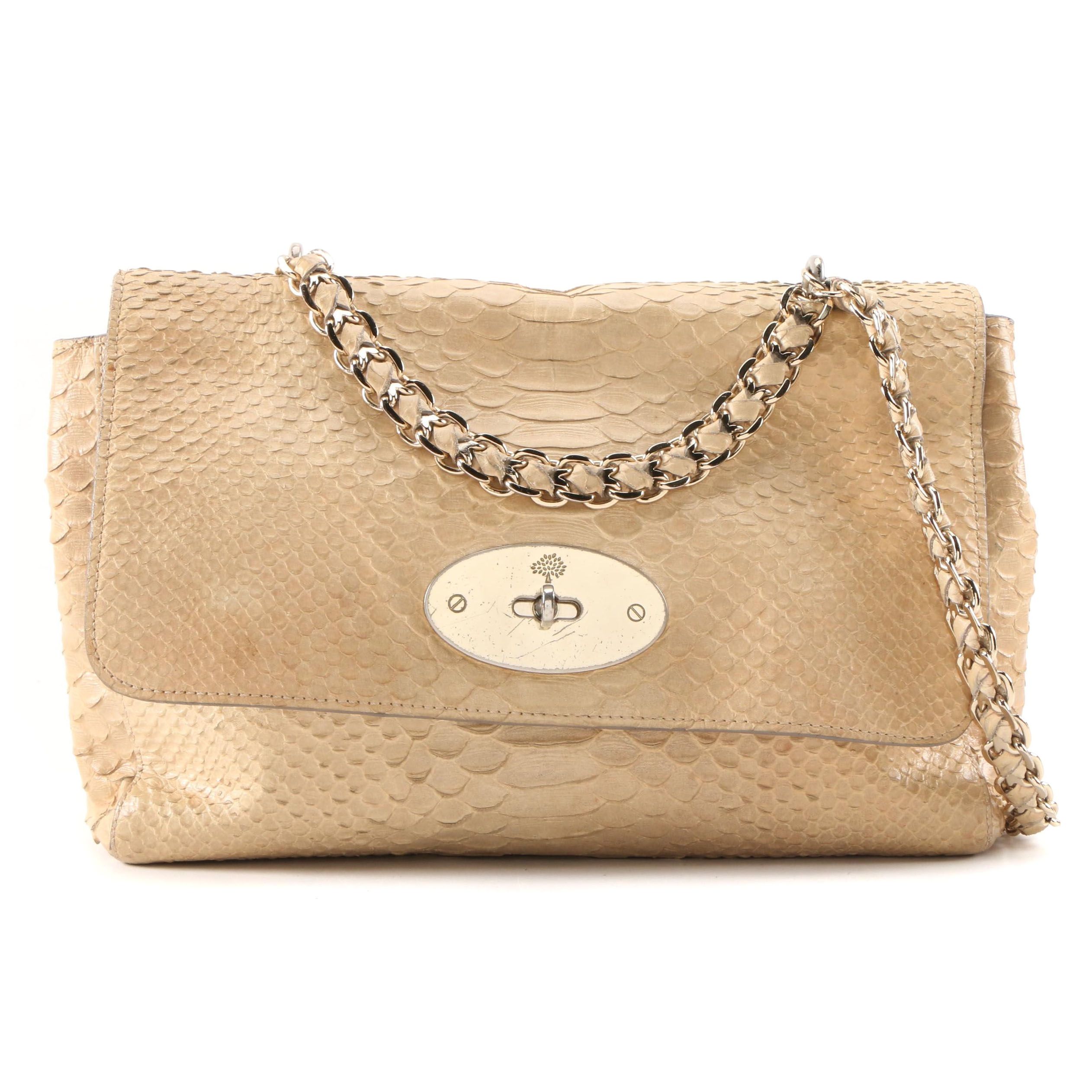 Mulberry Metallic Silky Snake Python Embossed Leather Shoulder Bag | EBTH