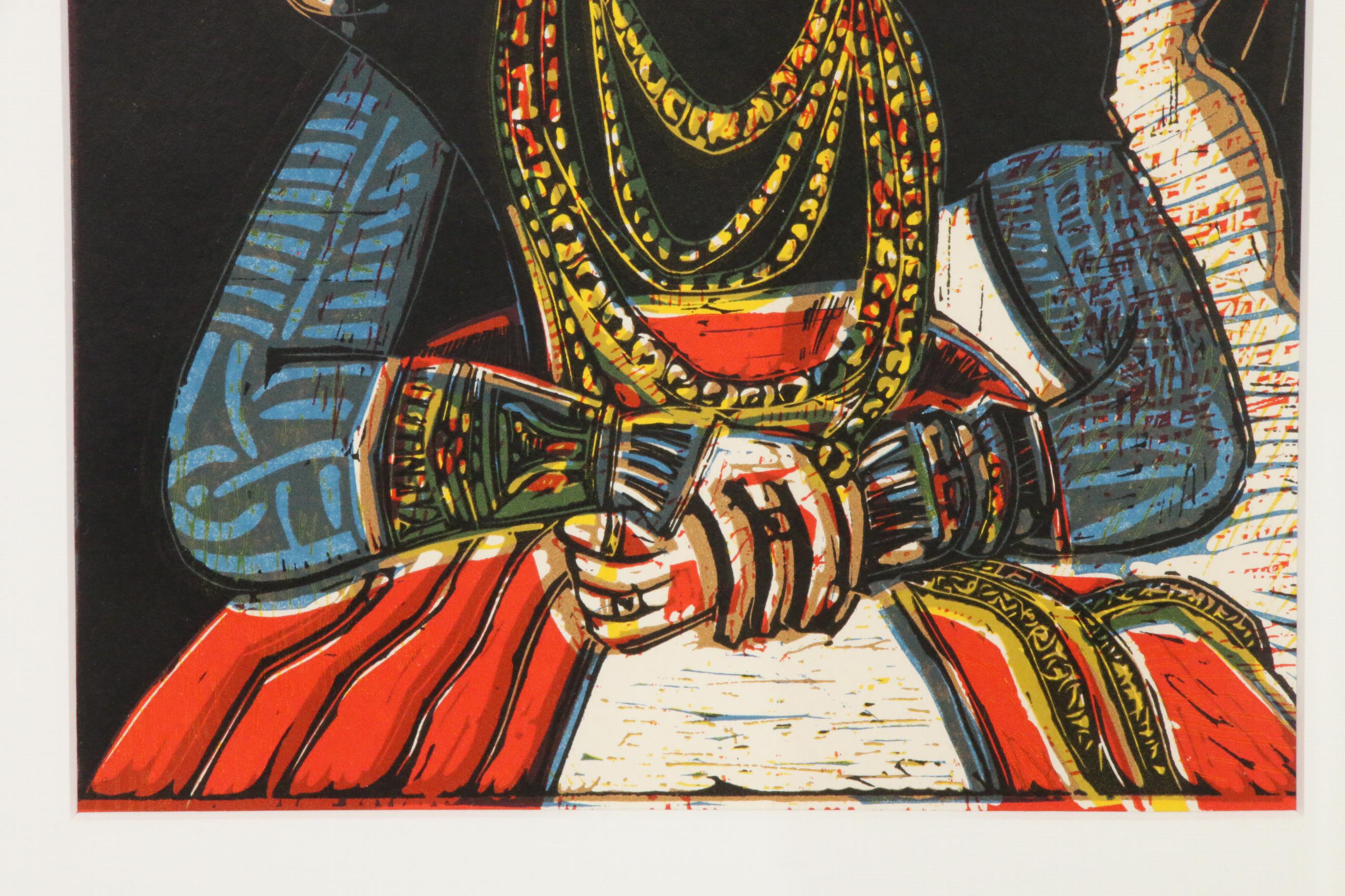 Pablo Picasso Linoleum Cut "Portrait of a Lady...", 1962 | EBTH
