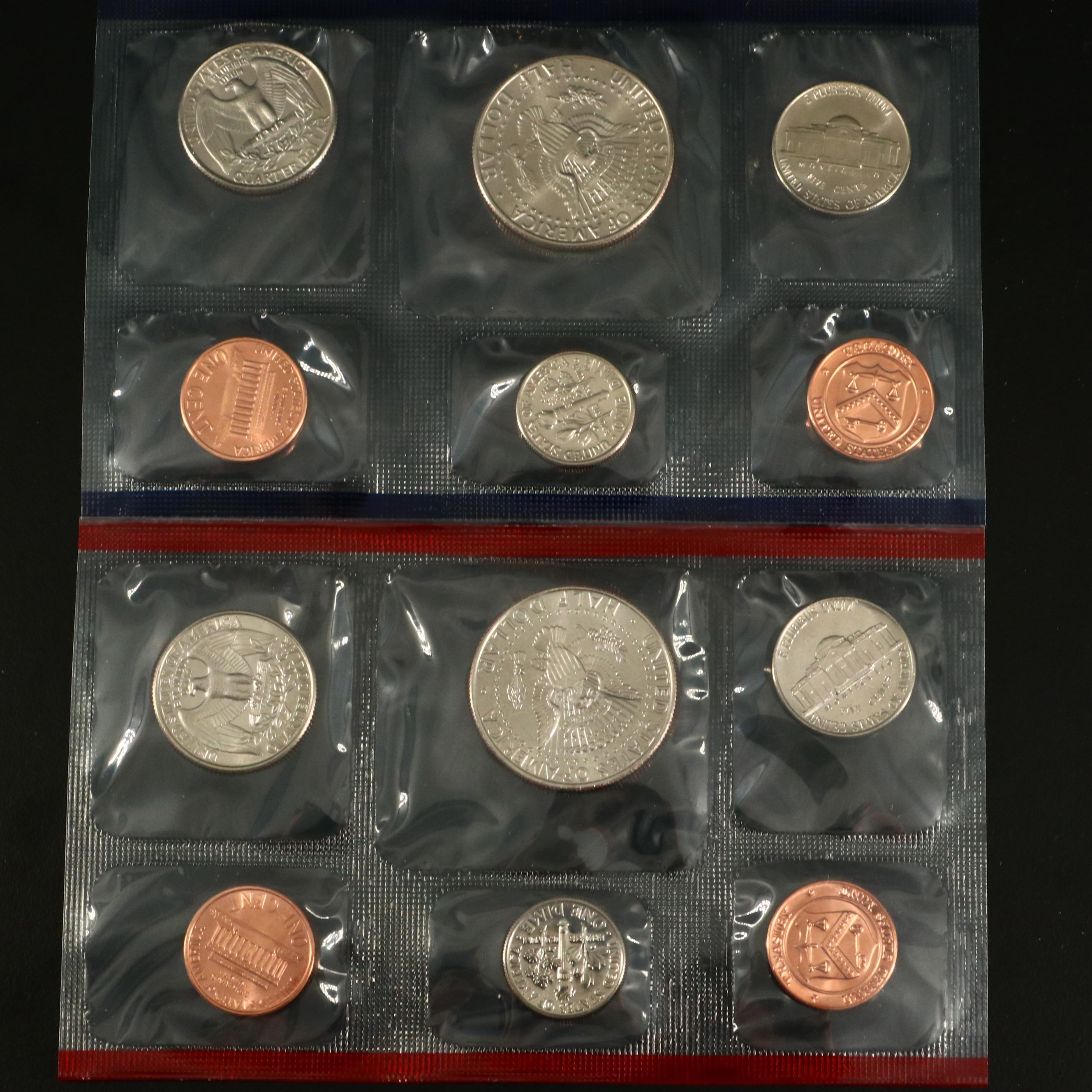 11 United States Uncirculated Mint Sets Including a 1997, 2000, and ...