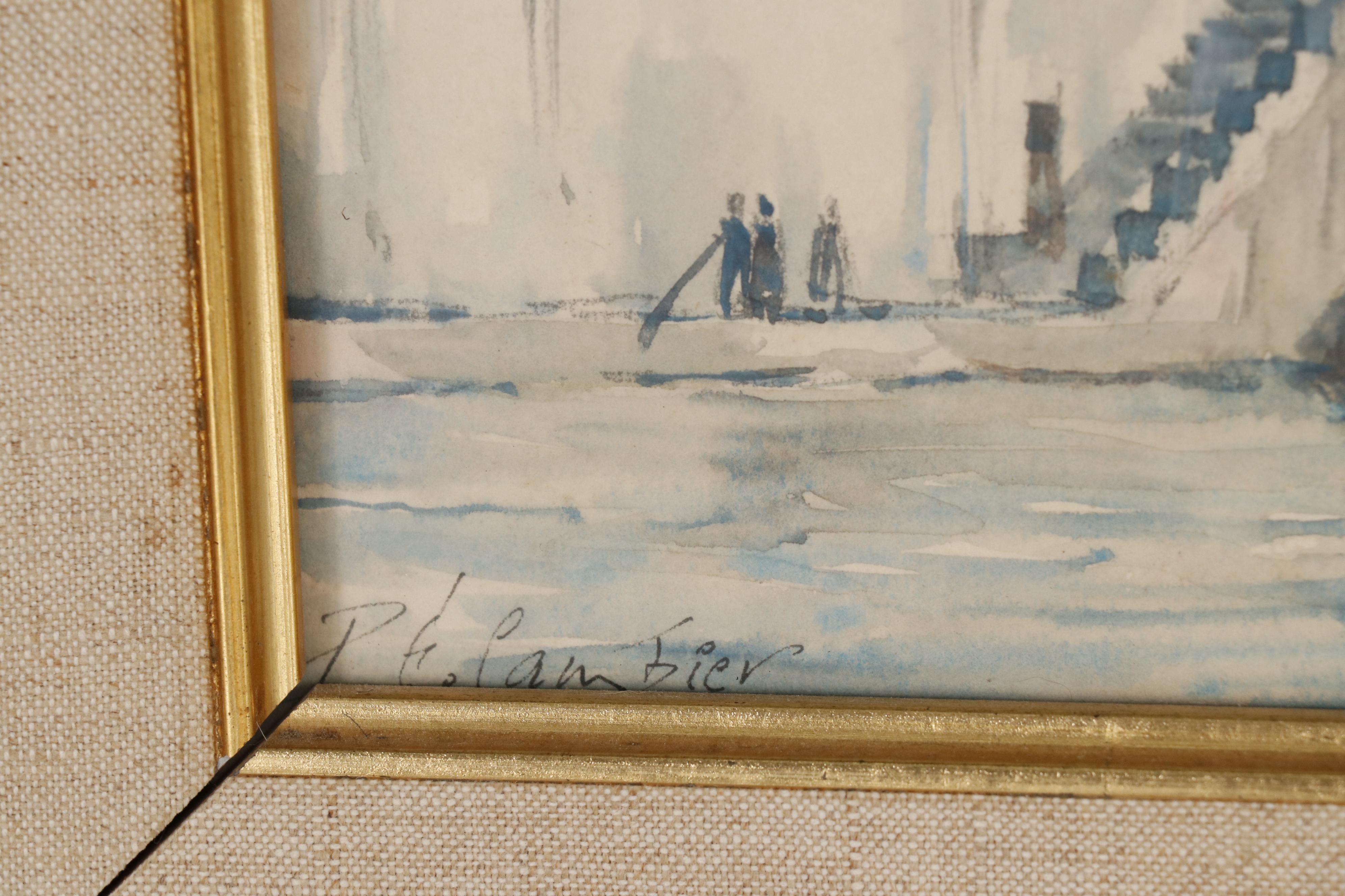 Pierre Eugene Cambier Watercolor Painting of Notre-Dame de Paris | EBTH