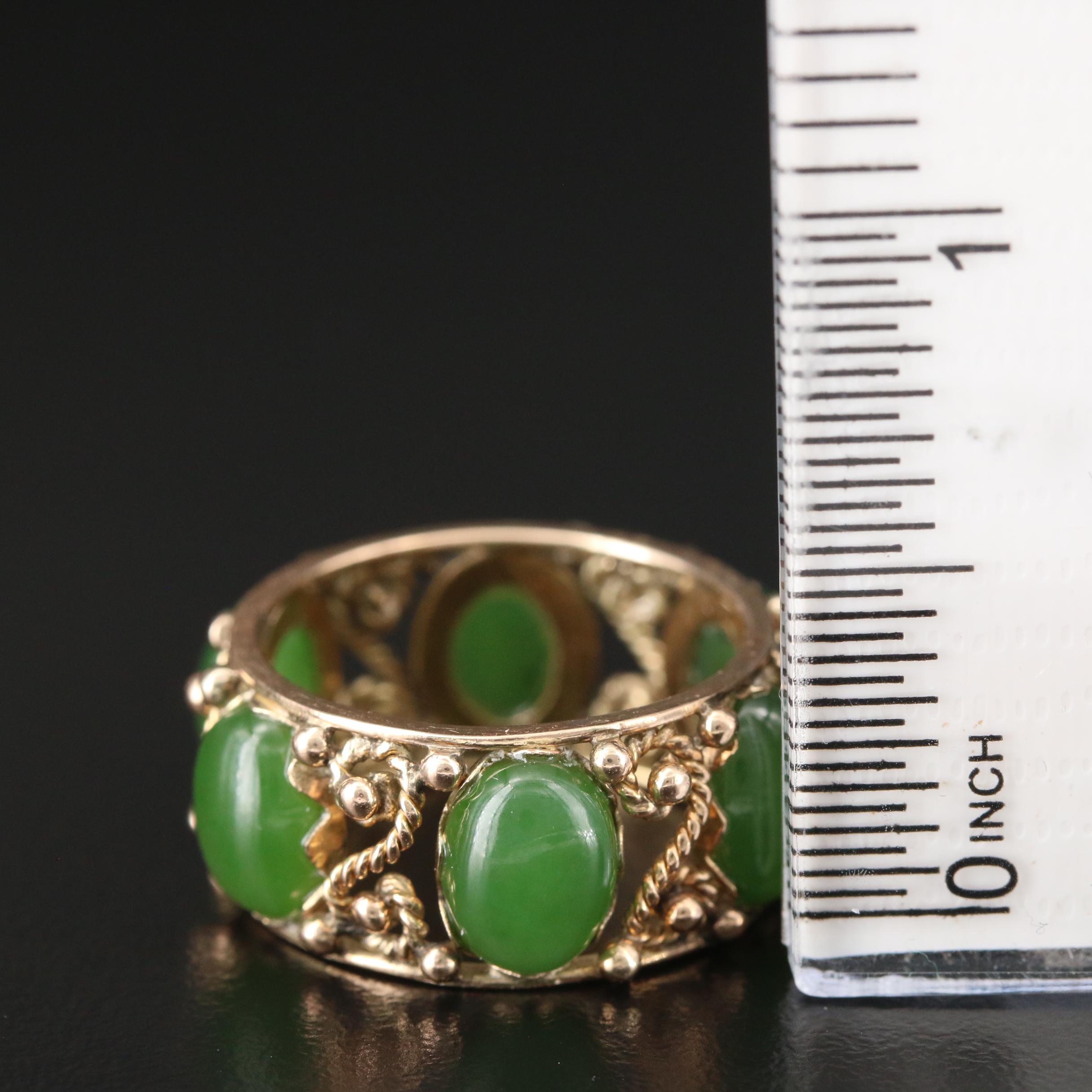 14K Gold Nephrite Eternity Band | EBTH