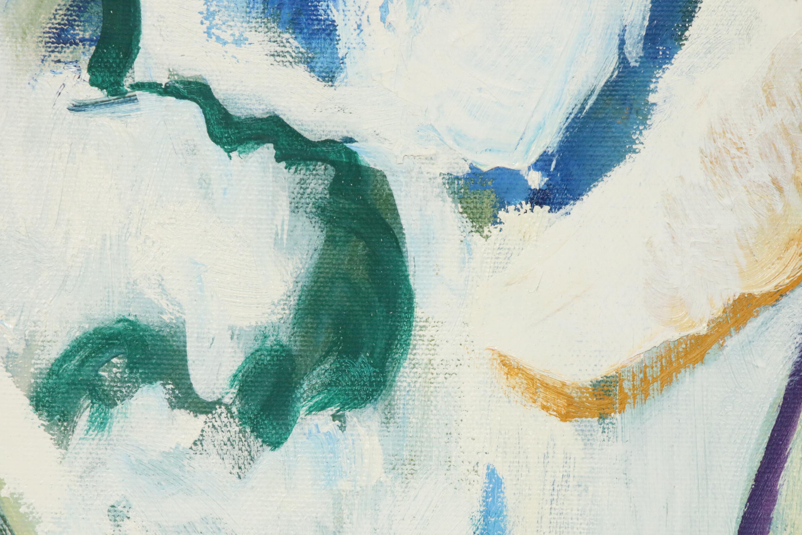 Phillip Callahan Abstract Figures Oil Painting, Mid to Late 20th ...