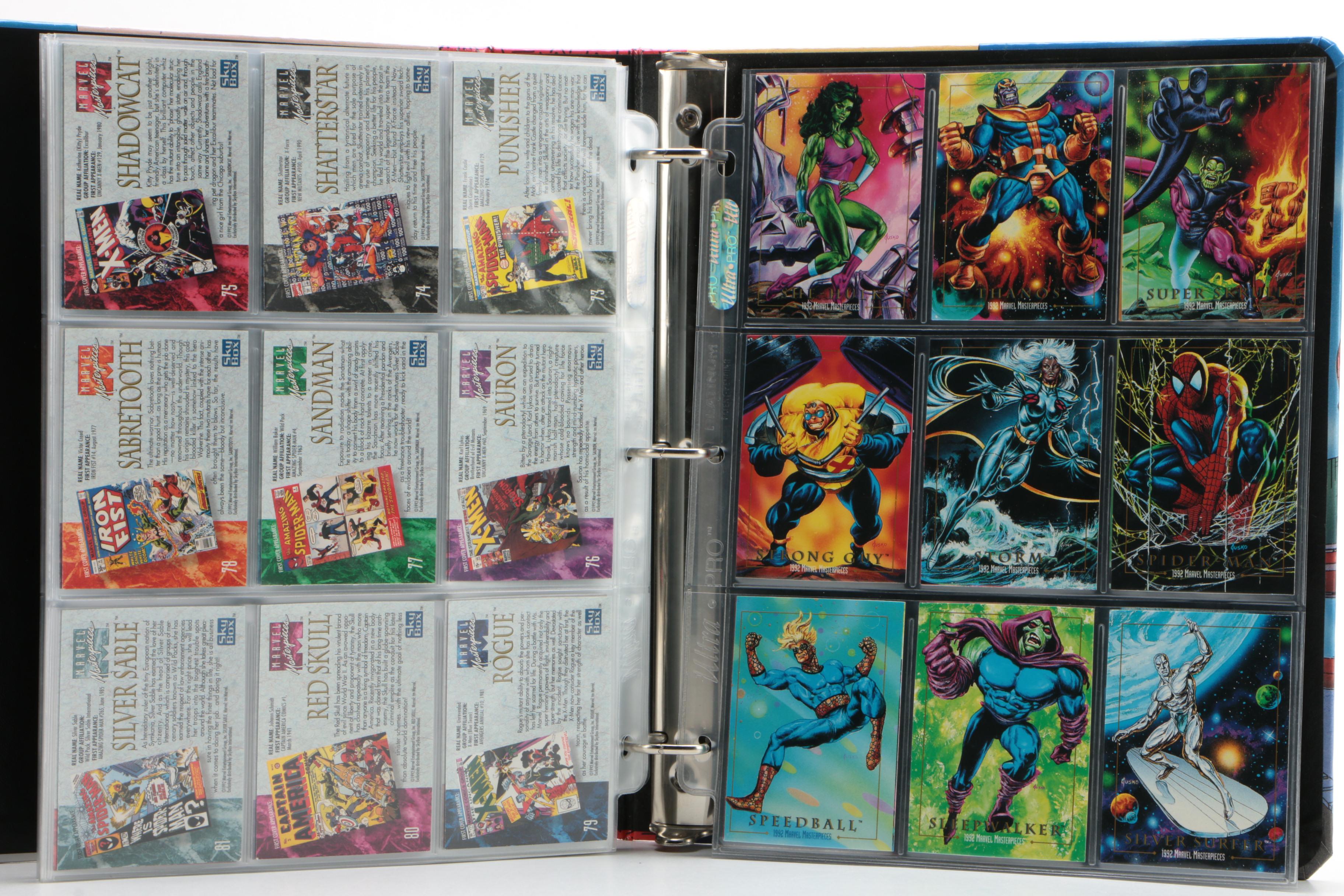 DC Comic and Marvel Trading Cards, 1990s | EBTH