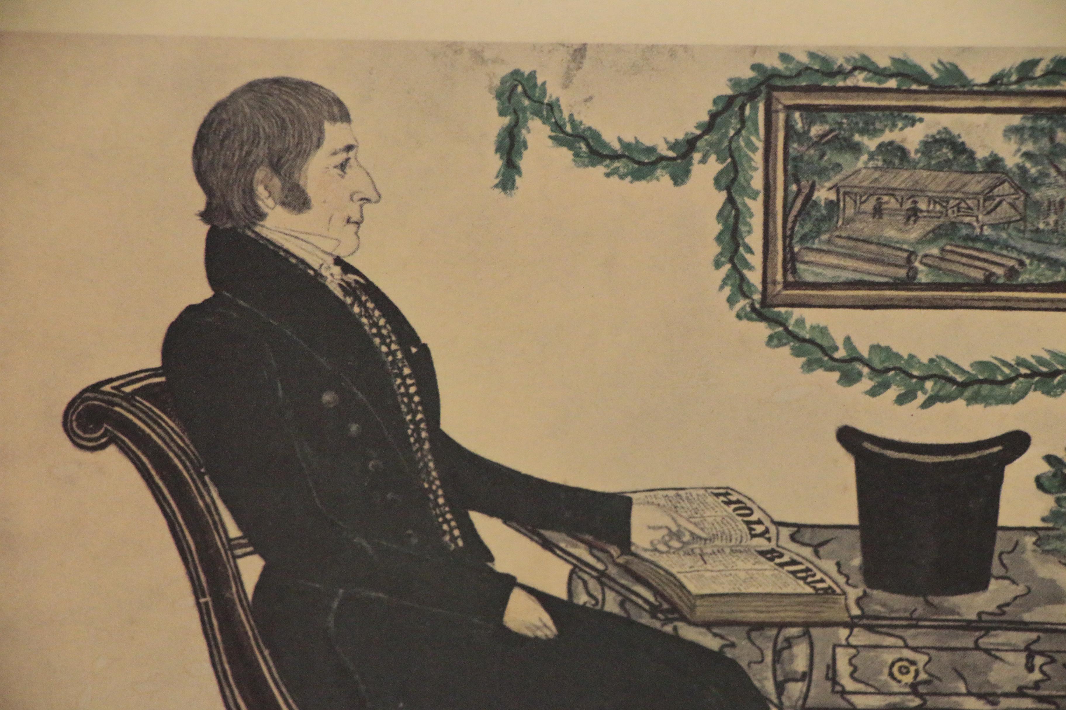 Offset Lithograph after Joseph H. Davis "Portrait of James and Sarah ...