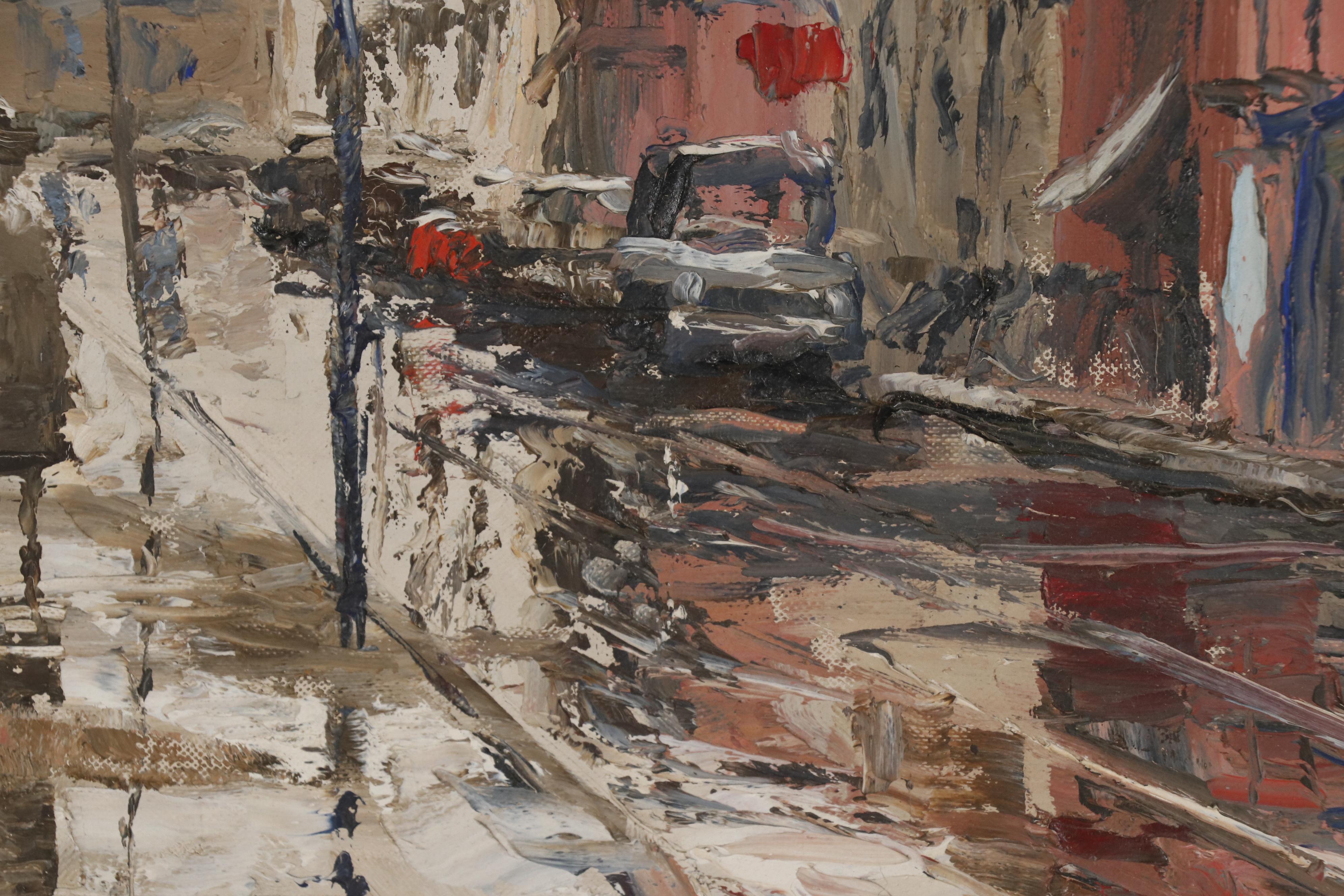 Peter Hayward New York City Street Scene Oil Painting | EBTH