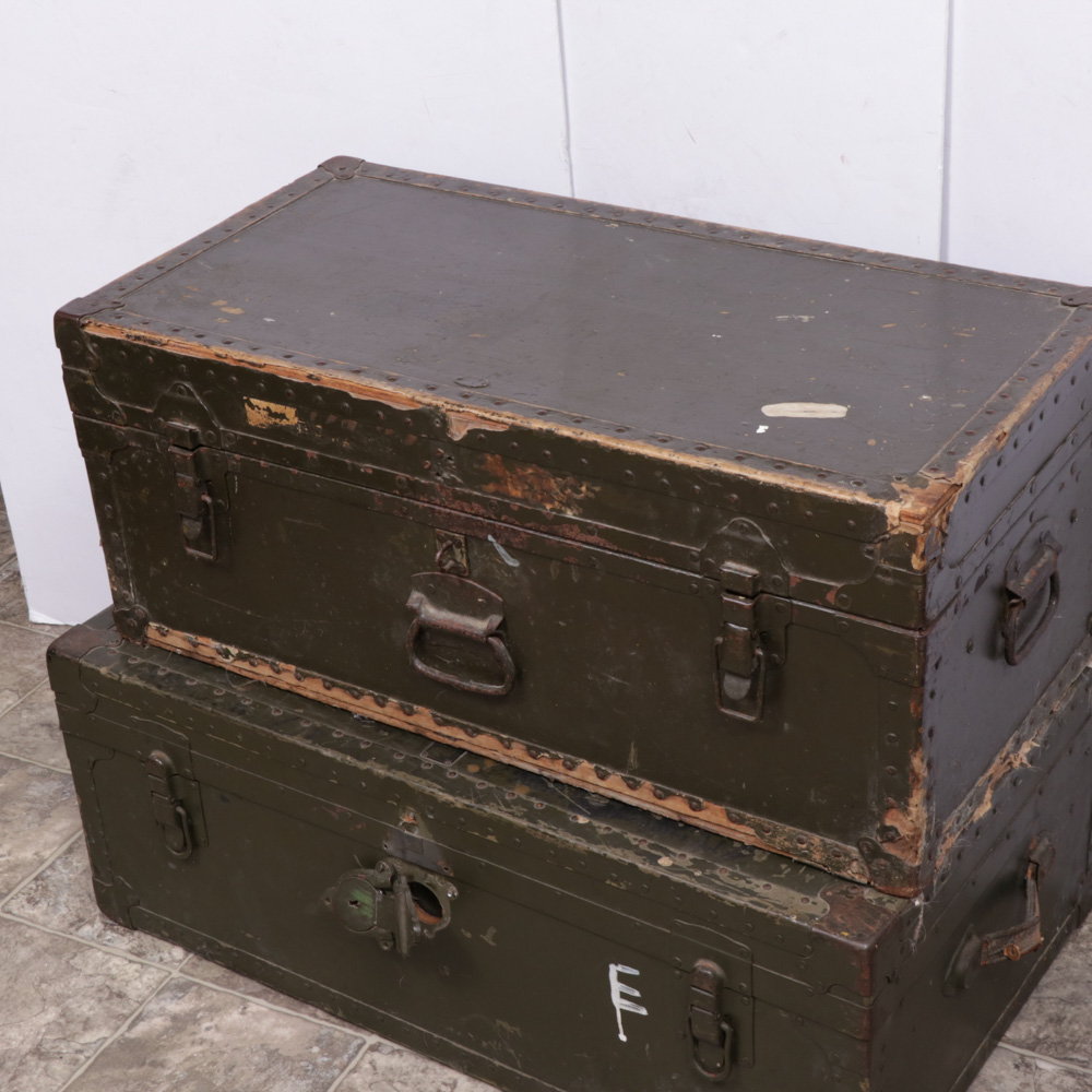 Group of Two Military Trunks | EBTH