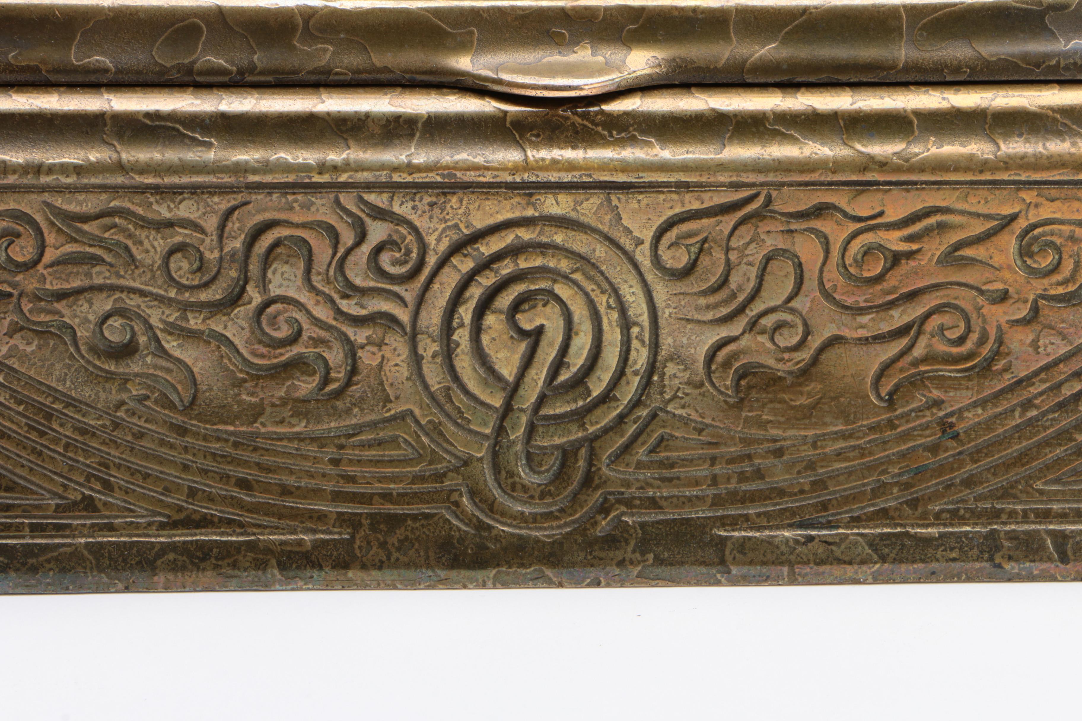 Tiffany Studios "Chinese" Pattern Gilt Bronze Cigar Box, circa 1920 | EBTH