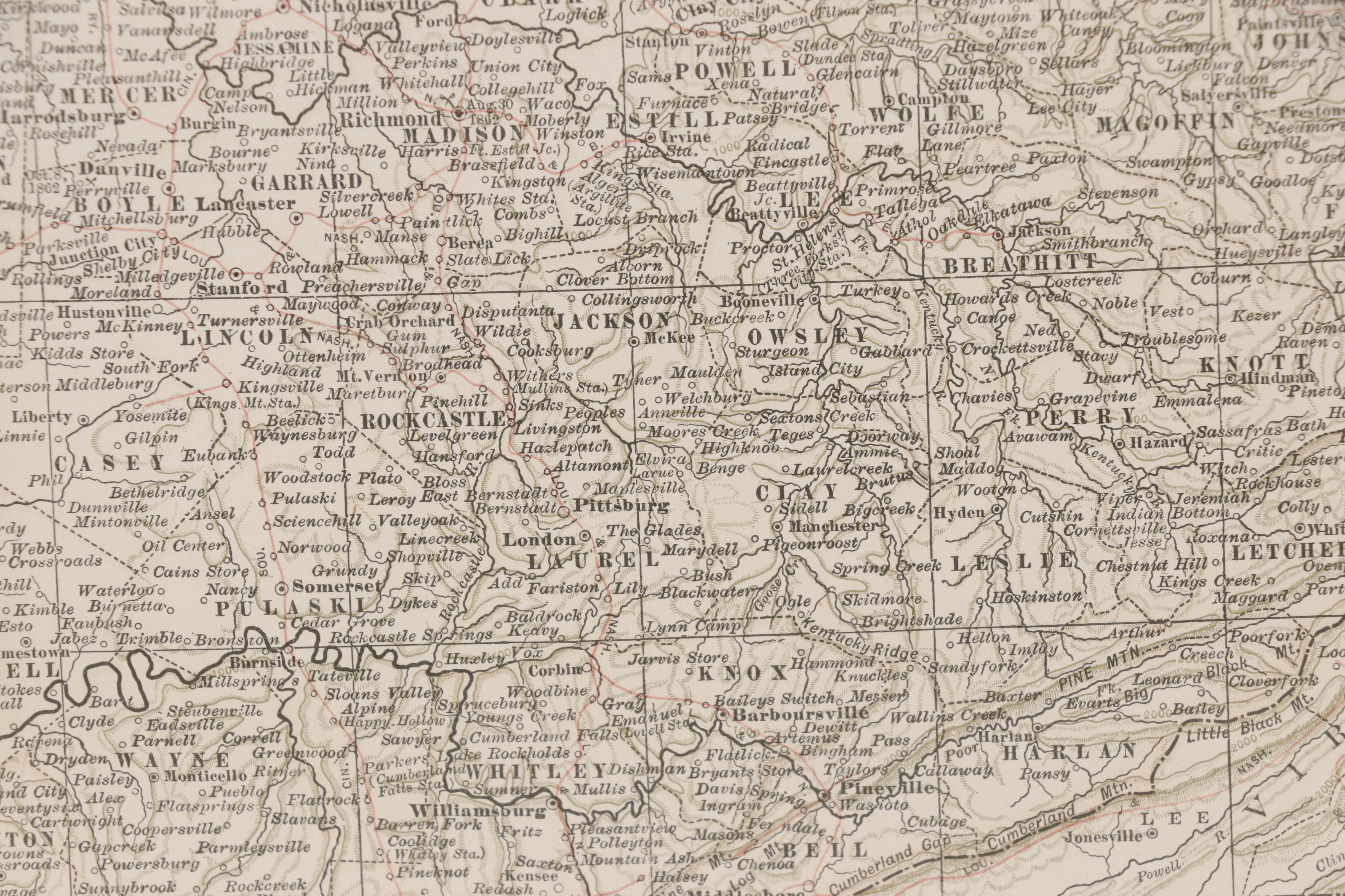 The Central Atlas Map of Kentucky, 1897 | EBTH