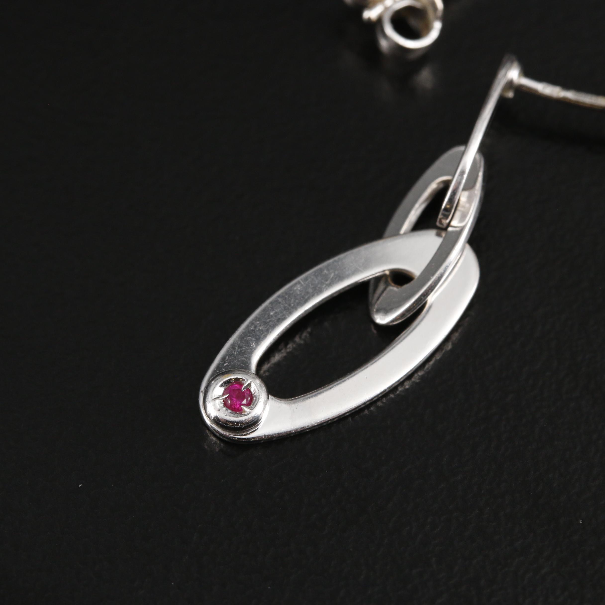 Roberto Coin "Chic and Shine" 18K Gold Synthetic Ruby Dangle Earrings | EBTH