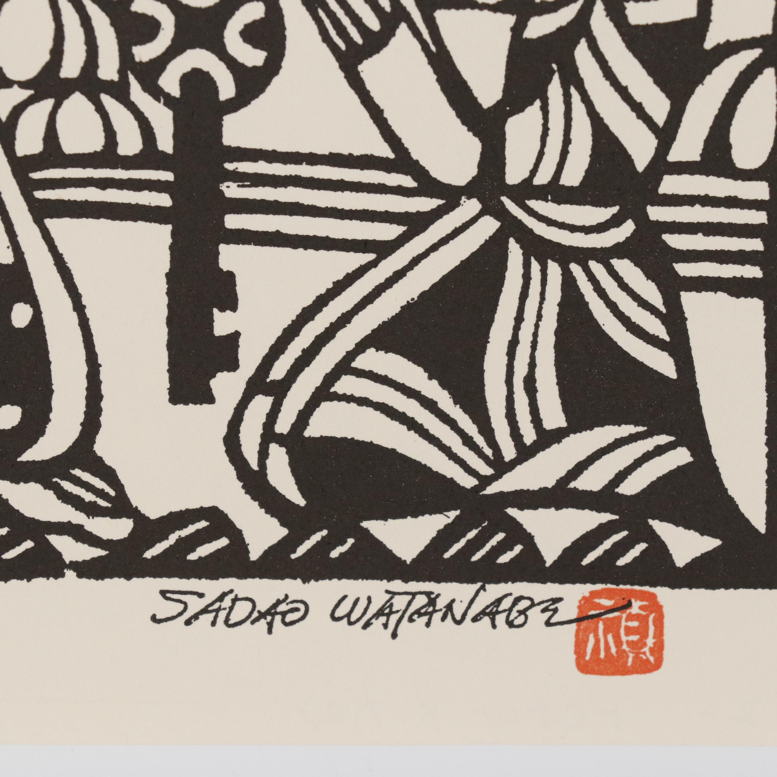 Woodblock after Sadao Watanabe "Peter and the Key" | EBTH