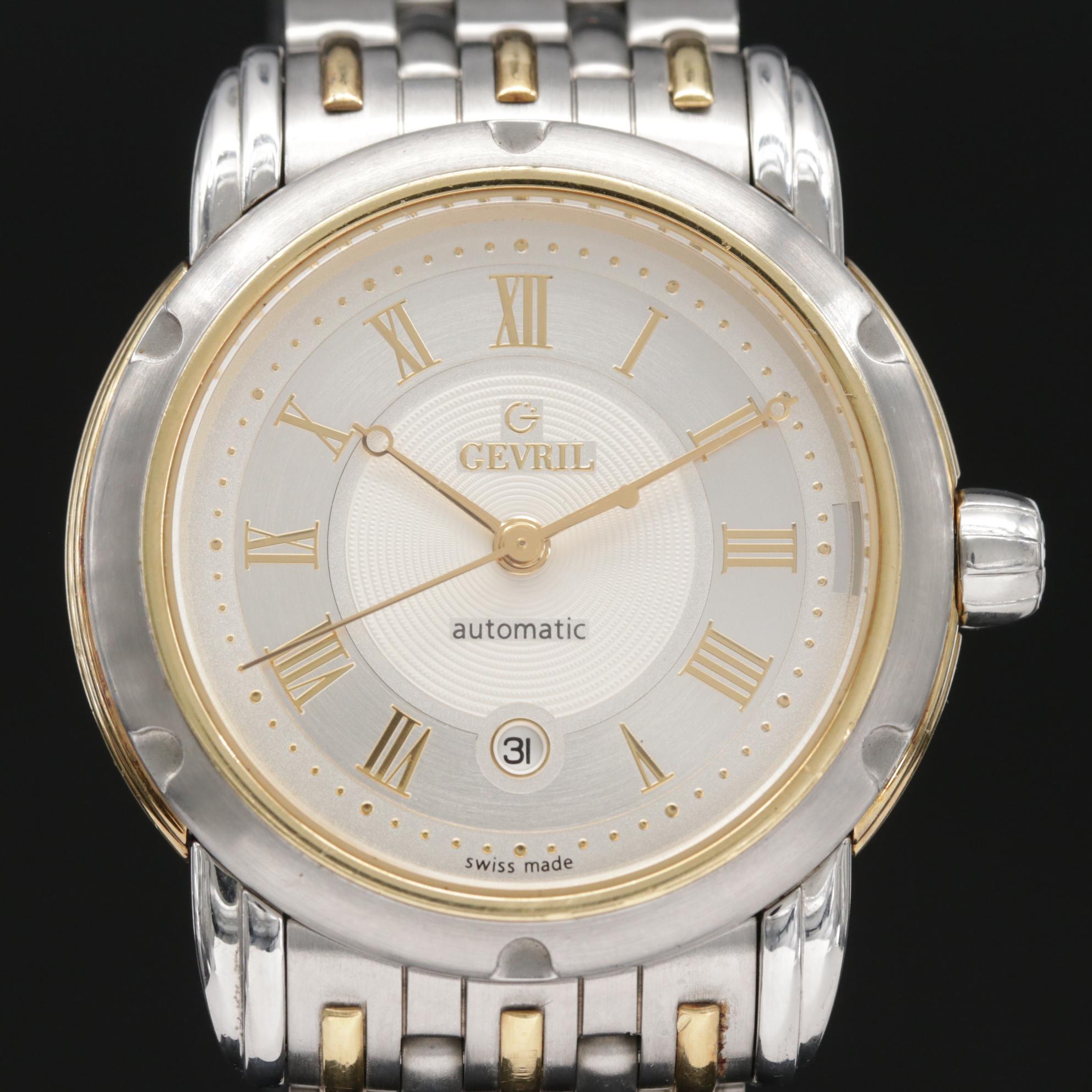Gevril First Generation 18K and Stainless Steel Automatic Wristwatch | EBTH