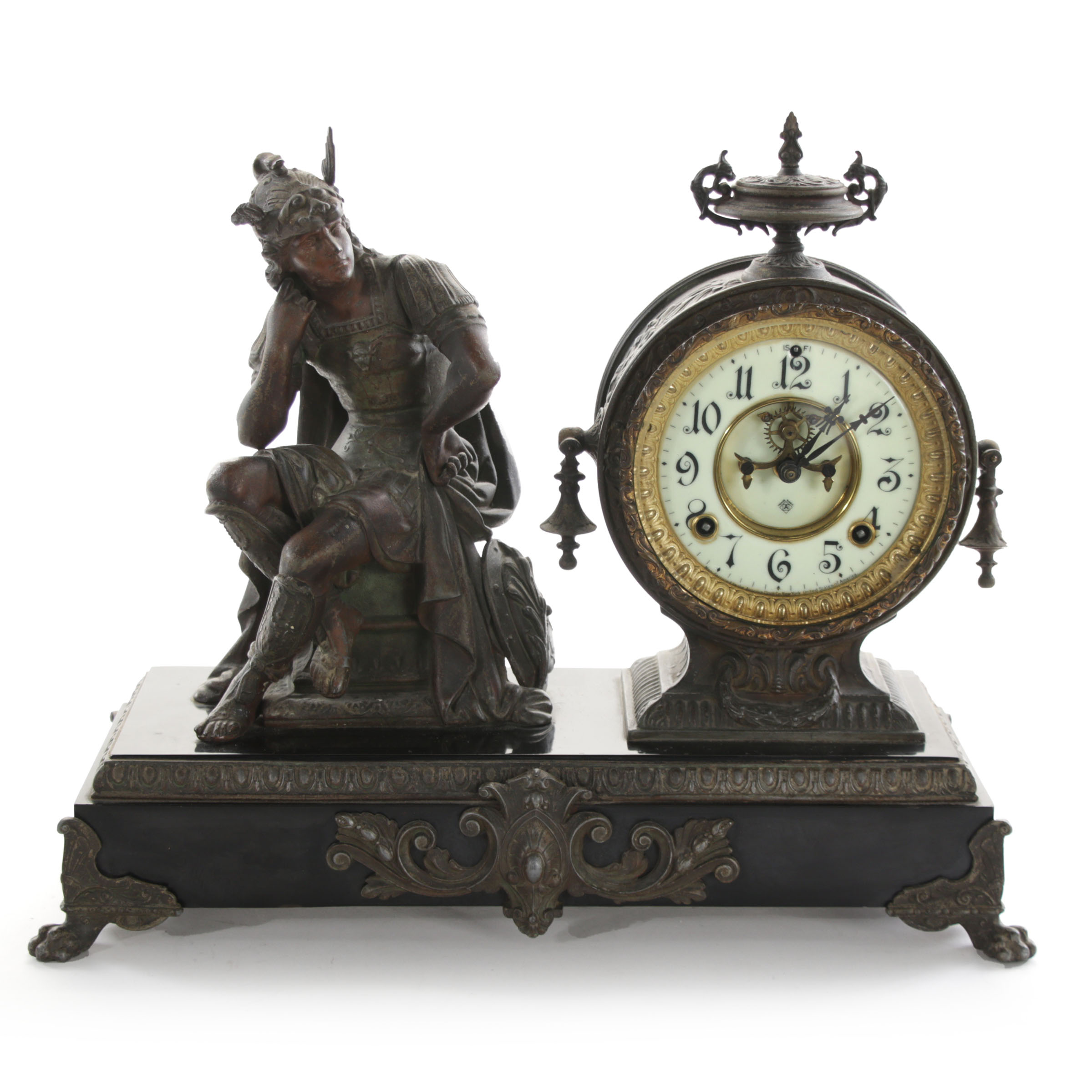 Ansonia Figural Mercury Mantel Clock with Open Encasement, NY., circa ...