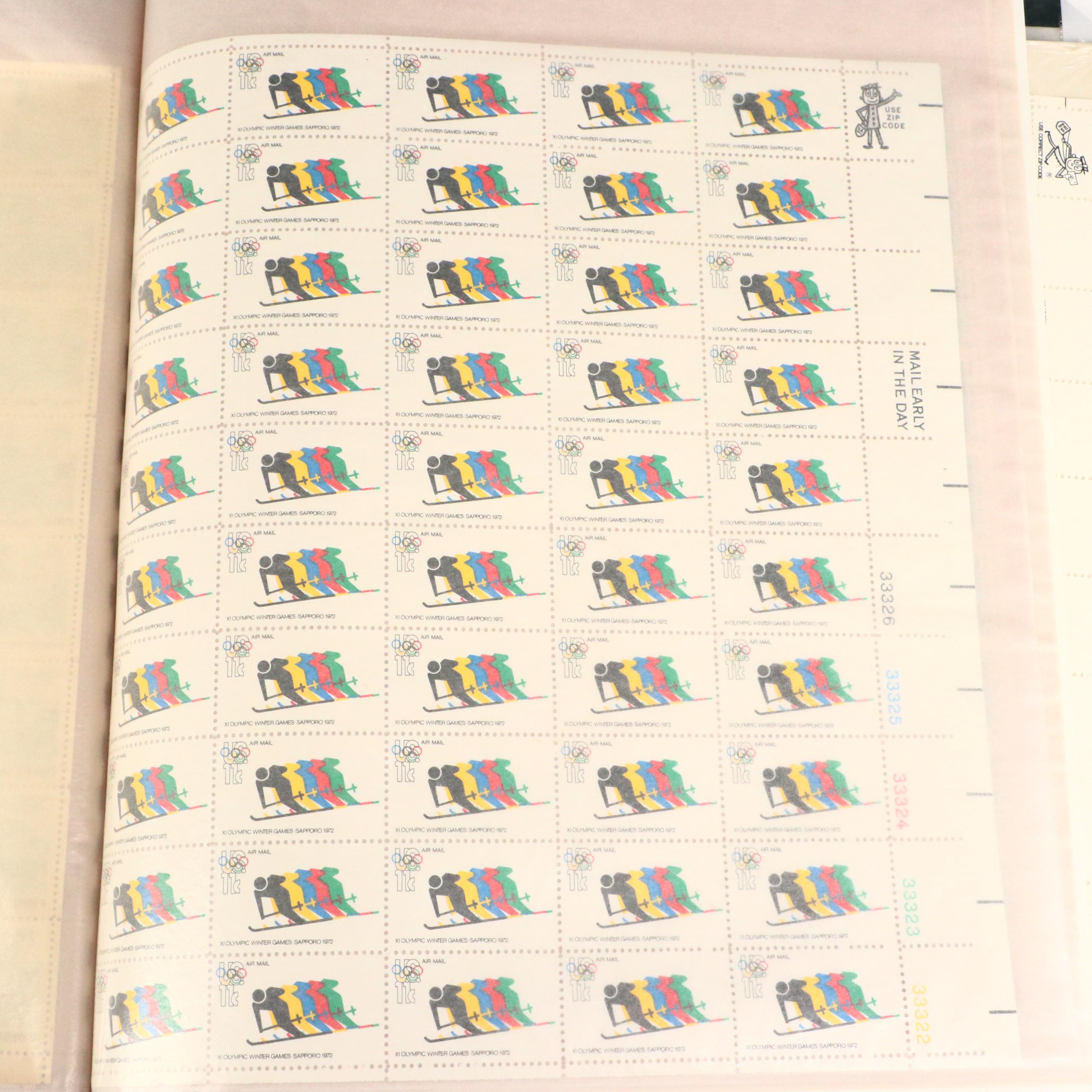 Three Binders and One Album of U.S. Postage Stamp Mint Sheets | EBTH