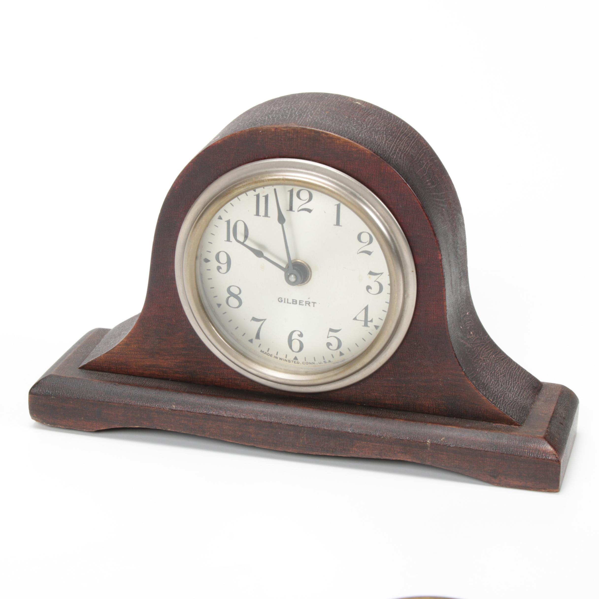 American and German Wind-Up Desk Clocks, Vintage | EBTH