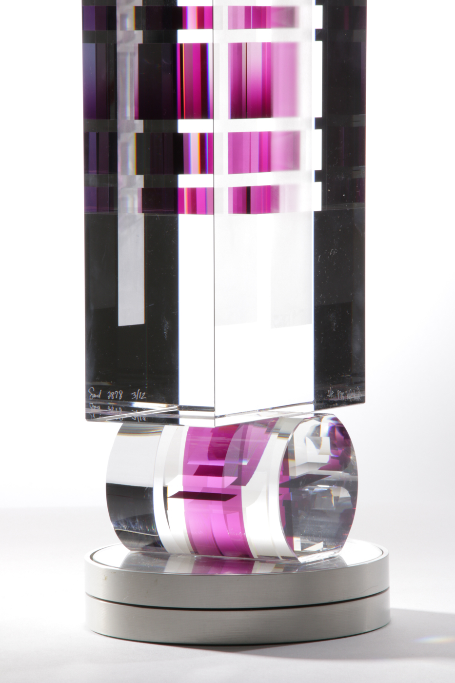 Toland Peter Sand Dichroic Art Glass Sculpture "Oriented Rose", 2012 | EBTH