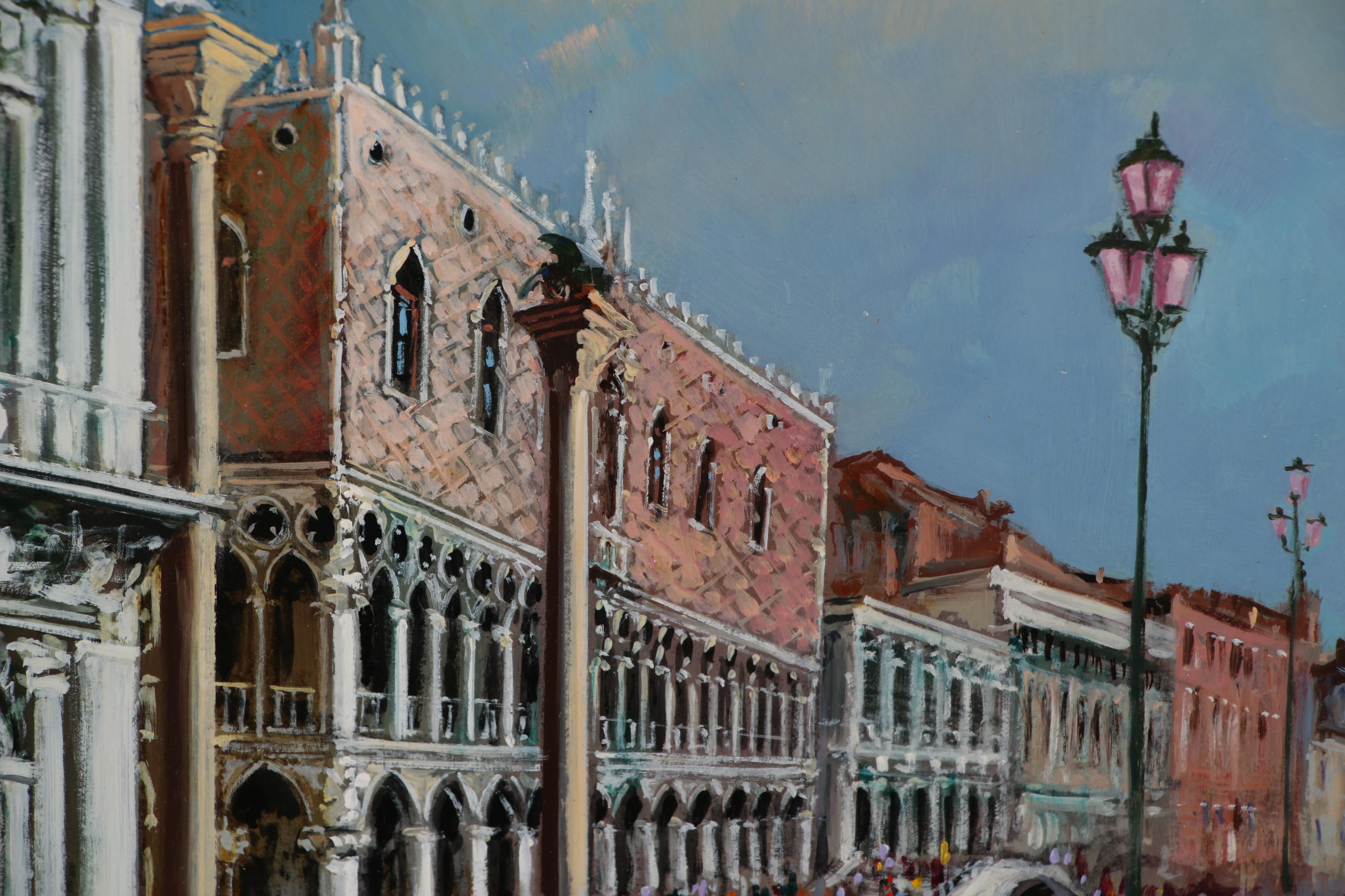 Mario Gianello Oil Painting of Italian Street Scene | EBTH