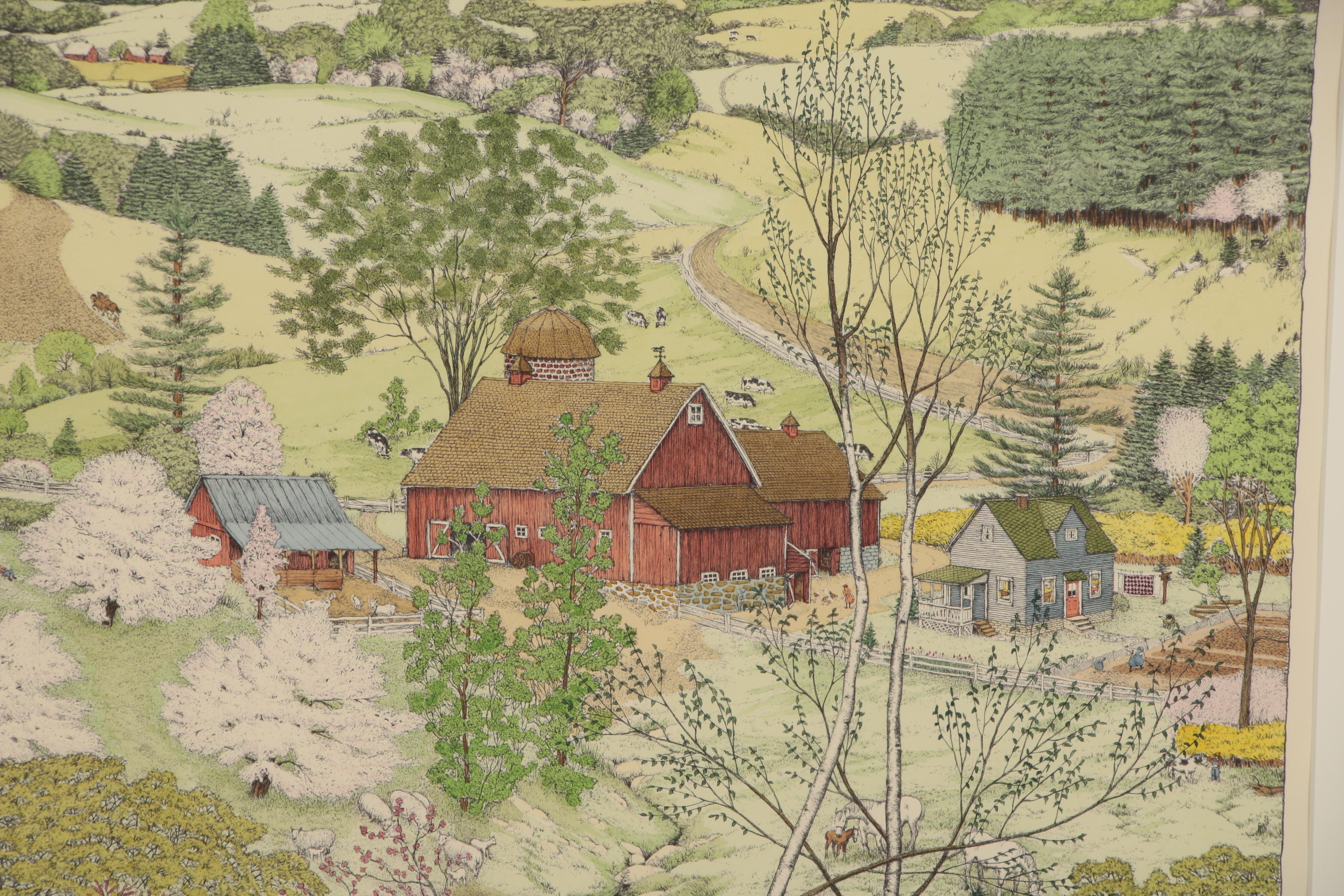 Susan Hunt-Wulkowicz Hand-Colored Lithograph "An Early Spring" | EBTH