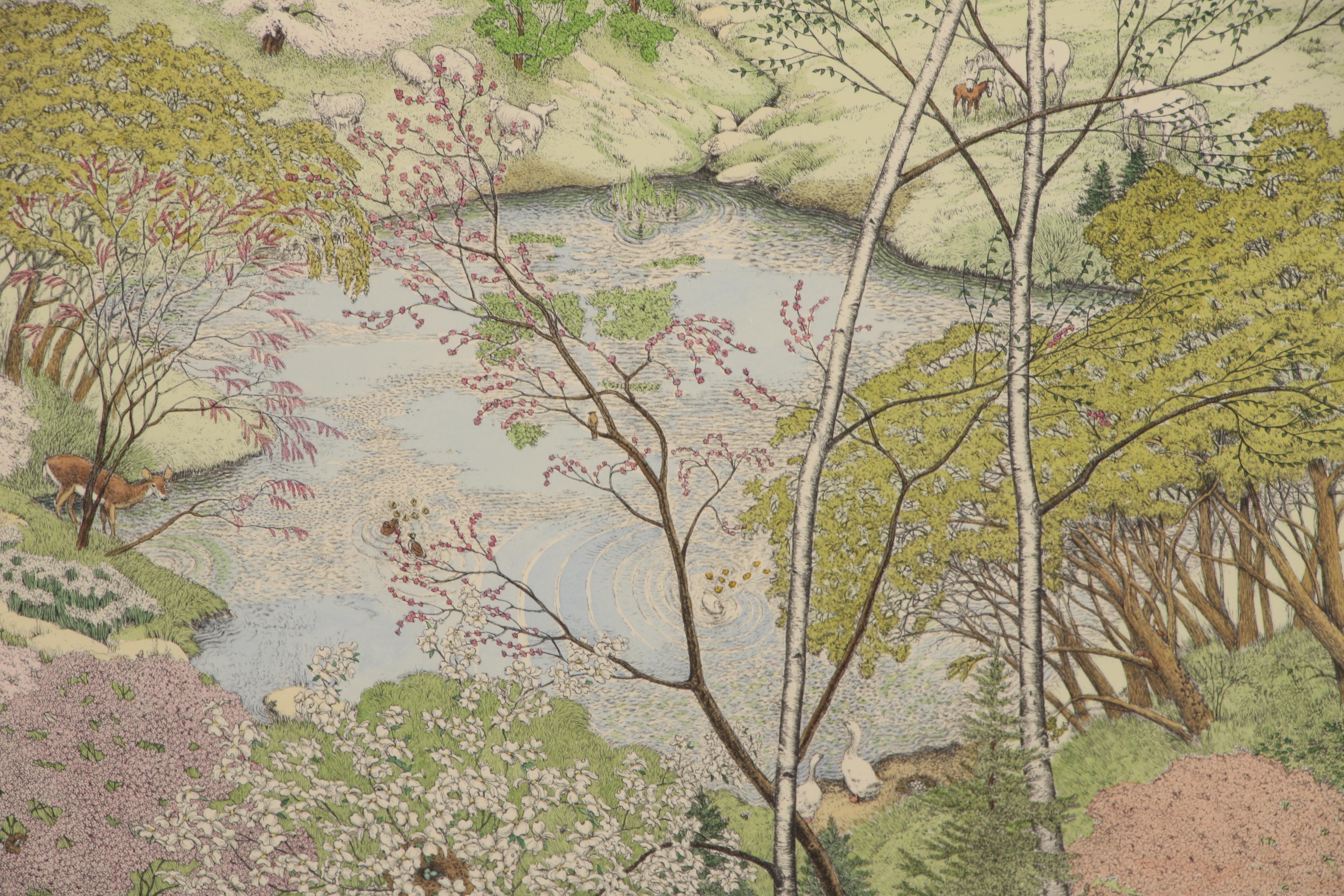 Susan Hunt-Wulkowicz Hand-Colored Lithograph "An Early Spring" | EBTH