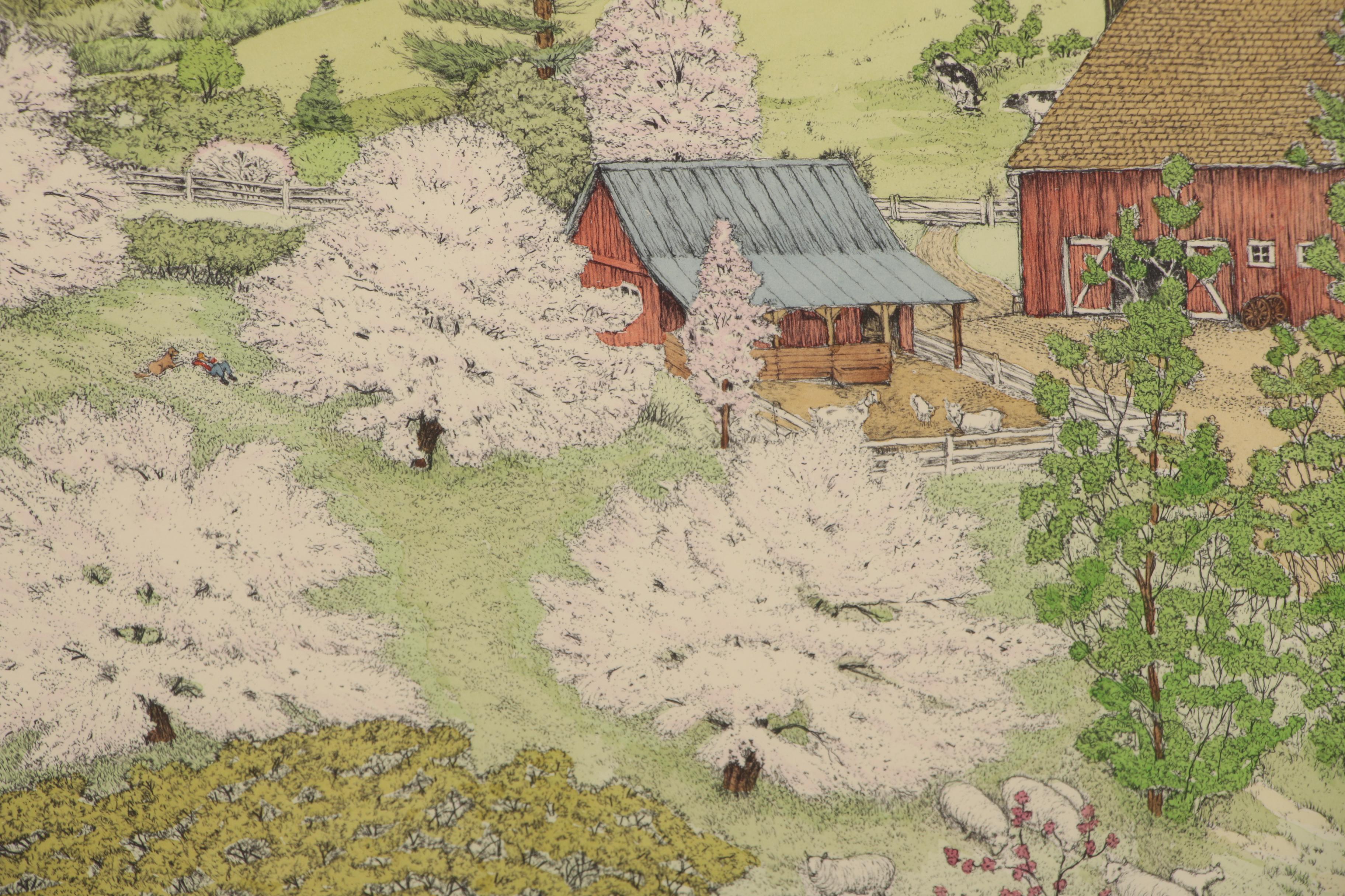 Susan Hunt-Wulkowicz Hand-Colored Lithograph "An Early Spring" | EBTH