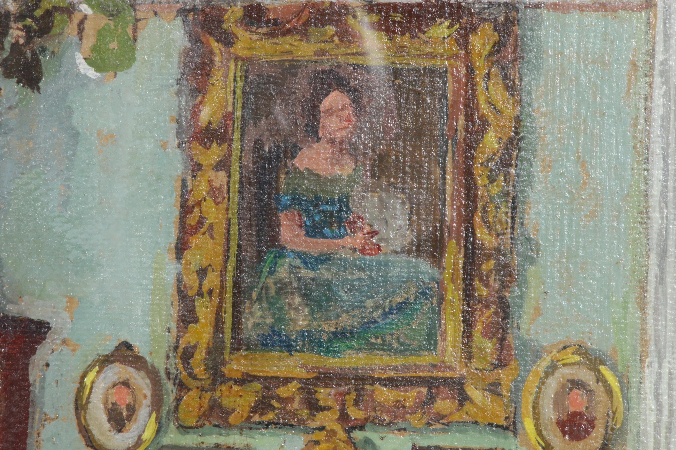 Parlor Scene Oil Painting | EBTH