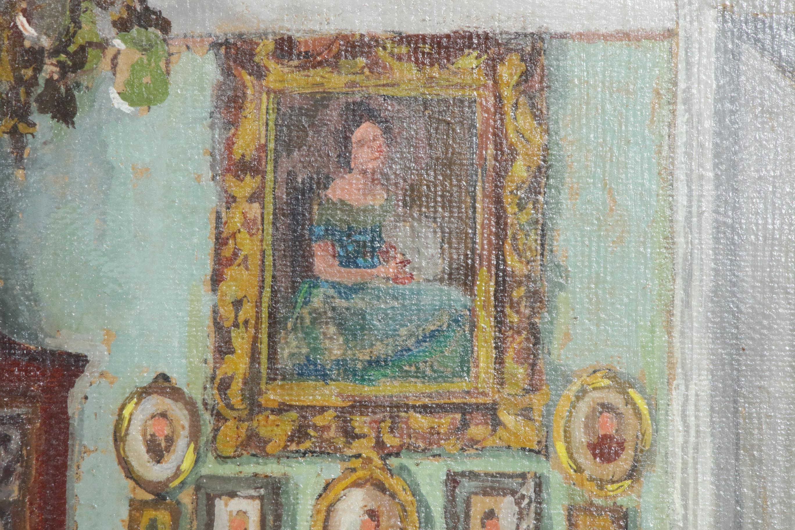 Parlor Scene Oil Painting | EBTH