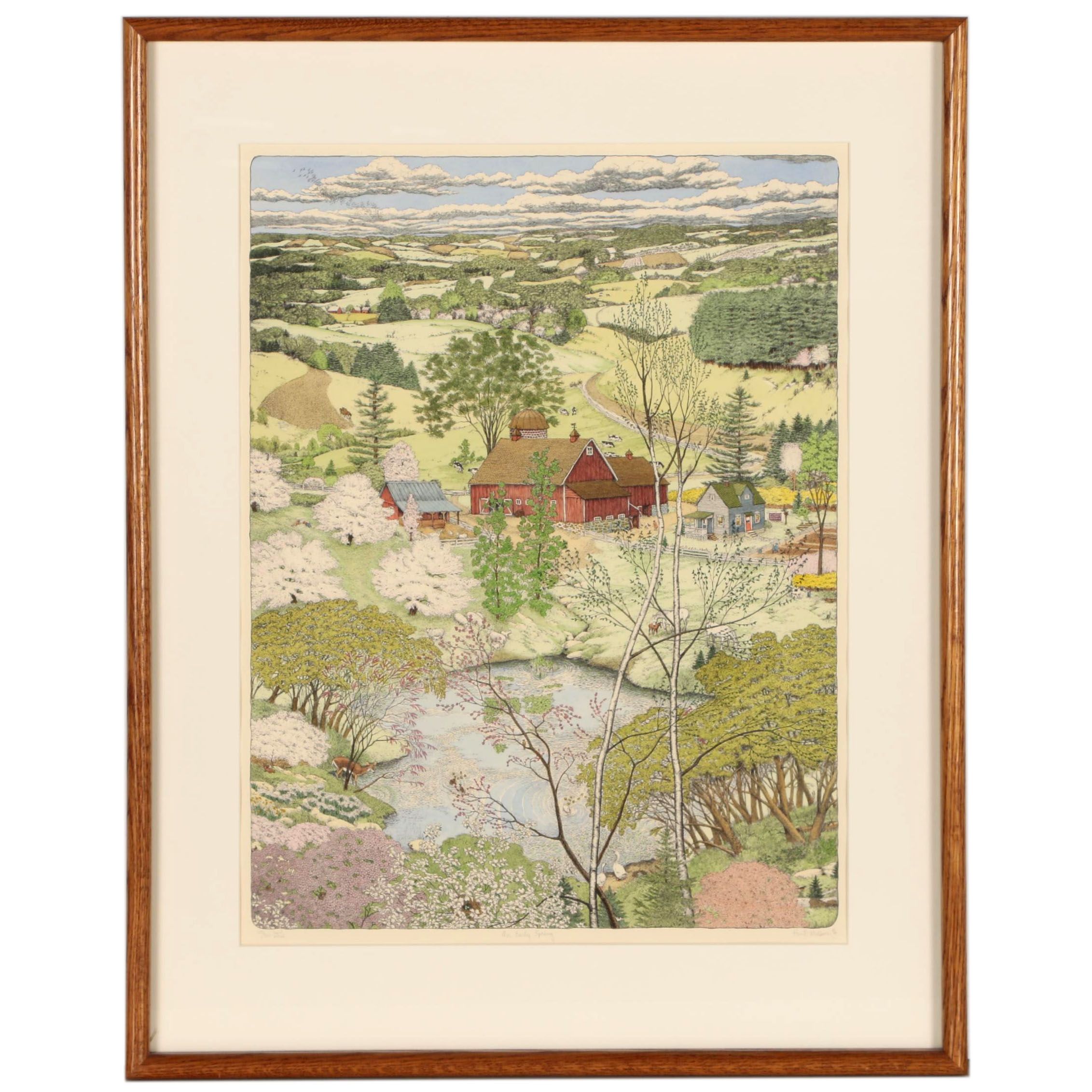 Susan Hunt-Wulkowicz Hand-Colored Lithograph "An Early Spring" | EBTH