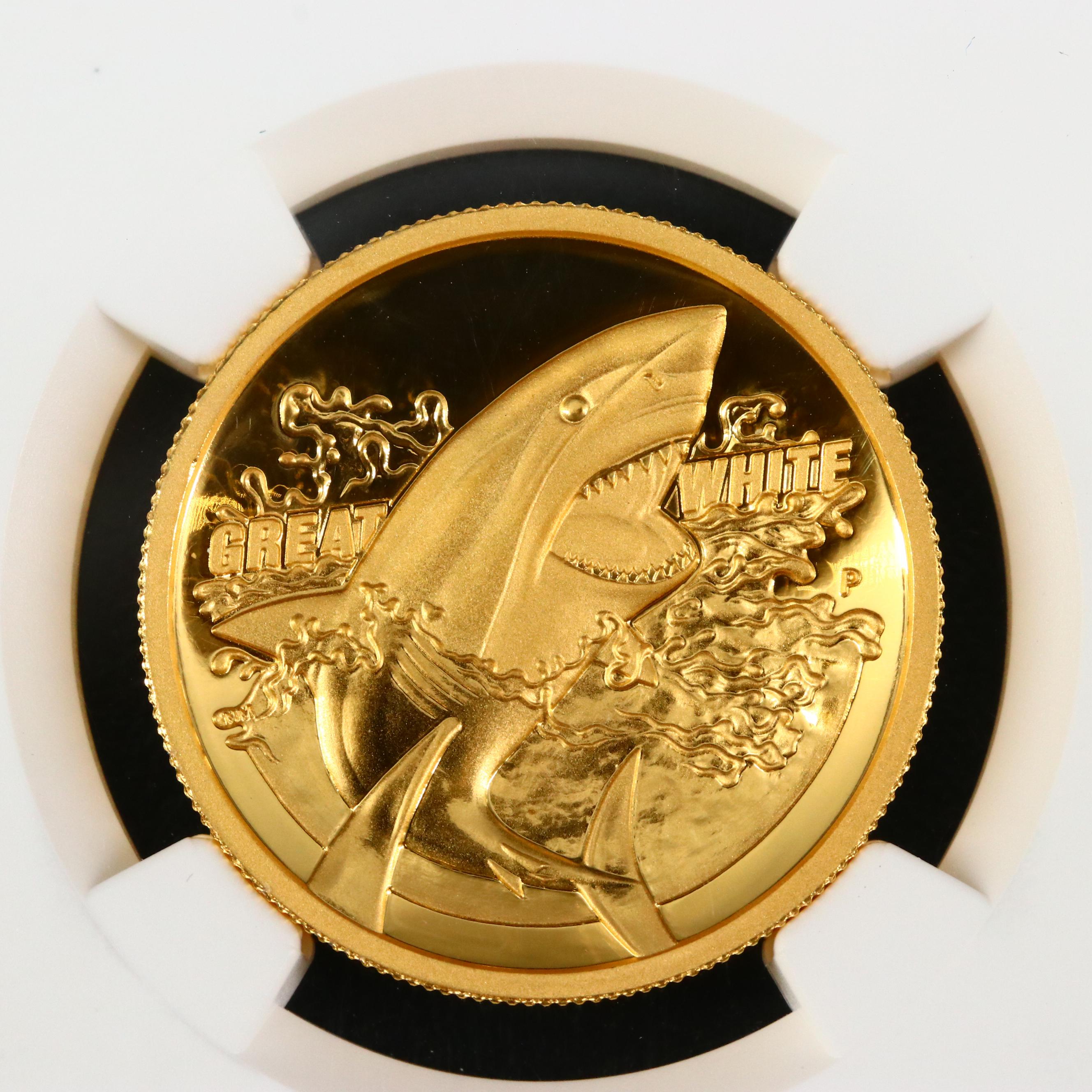 NGC Graded PF70 Ultra Cameo 2015-P Australia Great White Shark 1-Oz ...