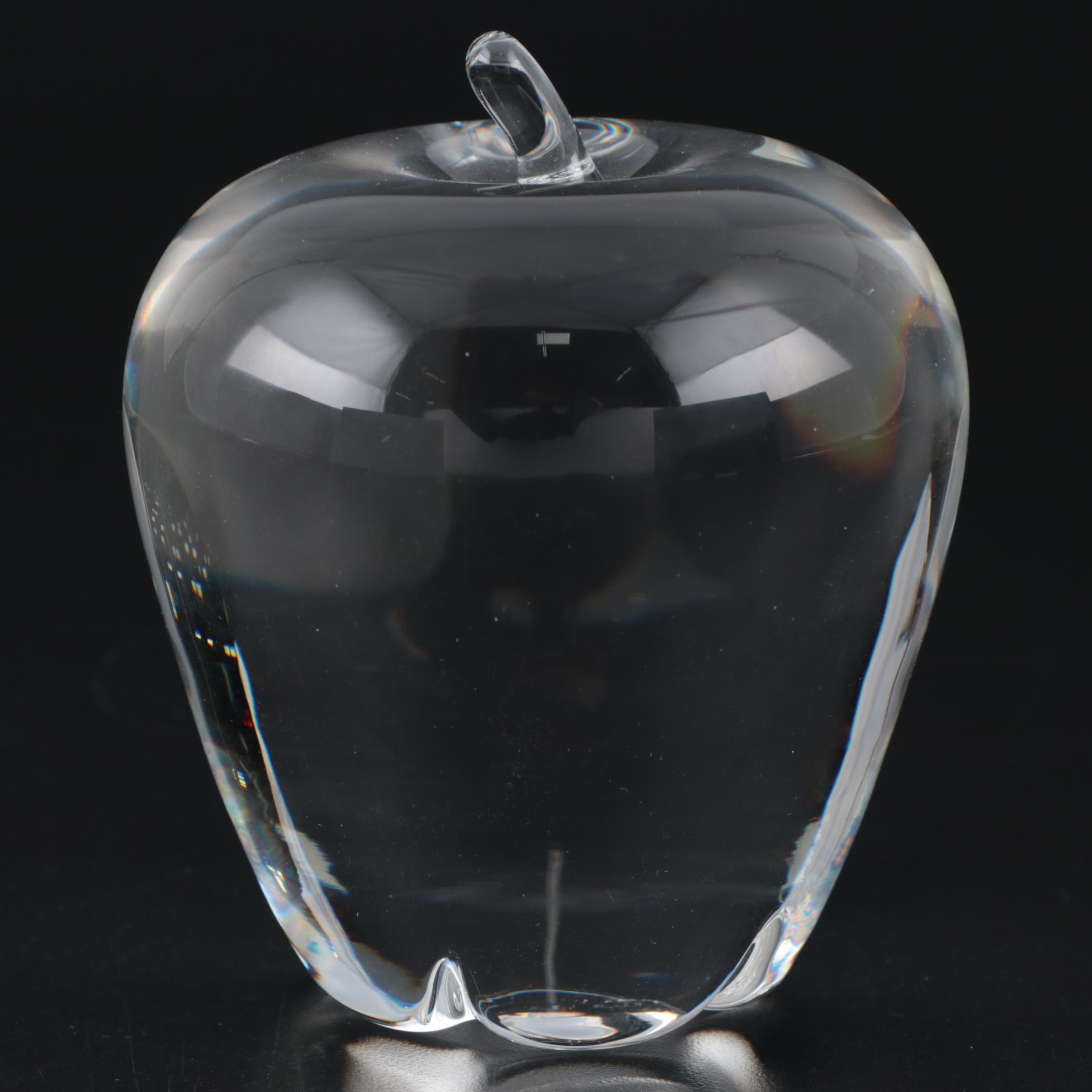 Steuben Art Glass "Apple" Paperweight Designed by Angus McDougall | EBTH