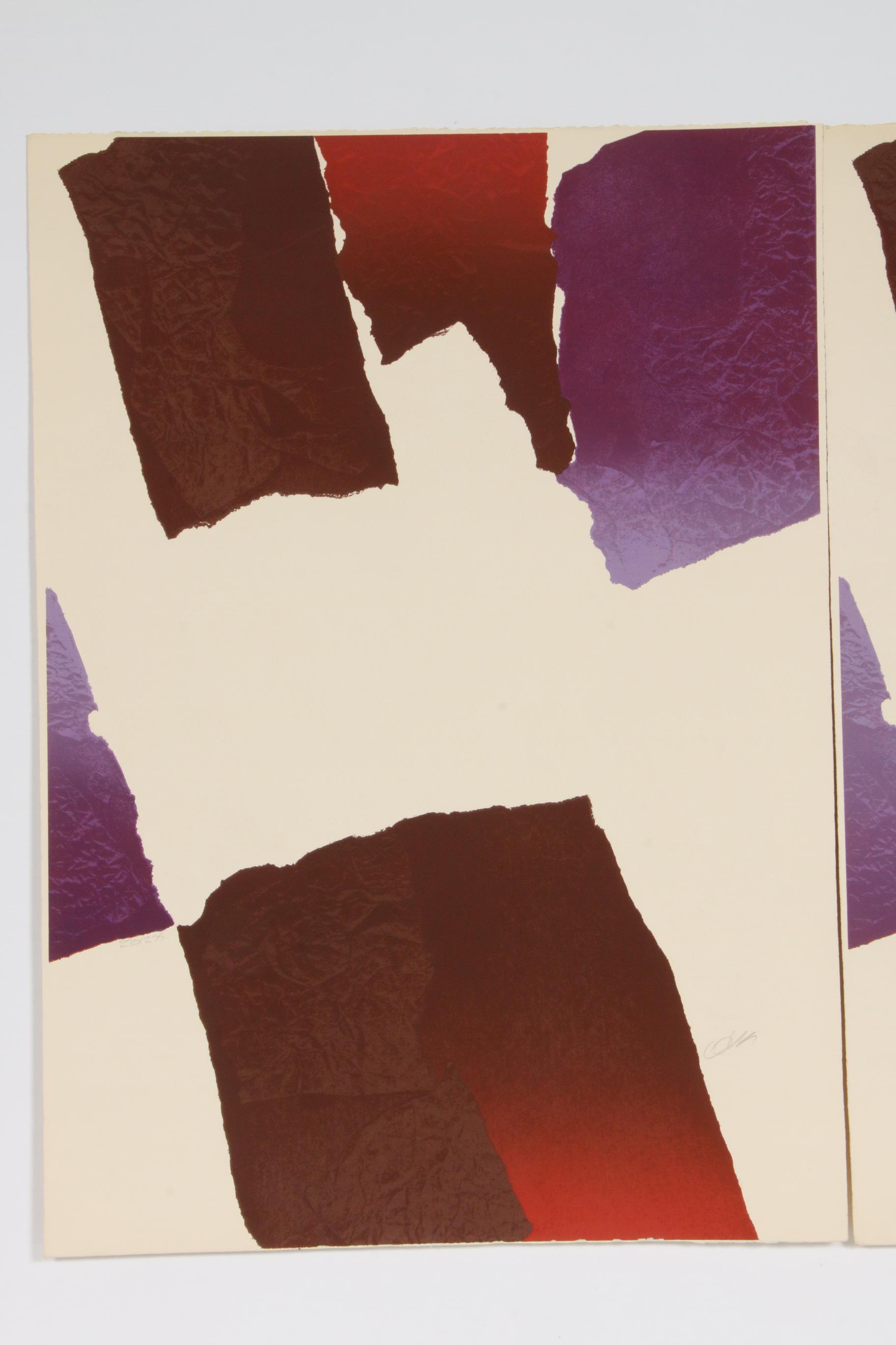 Abstract Serigraphs on Embossed Paper | EBTH