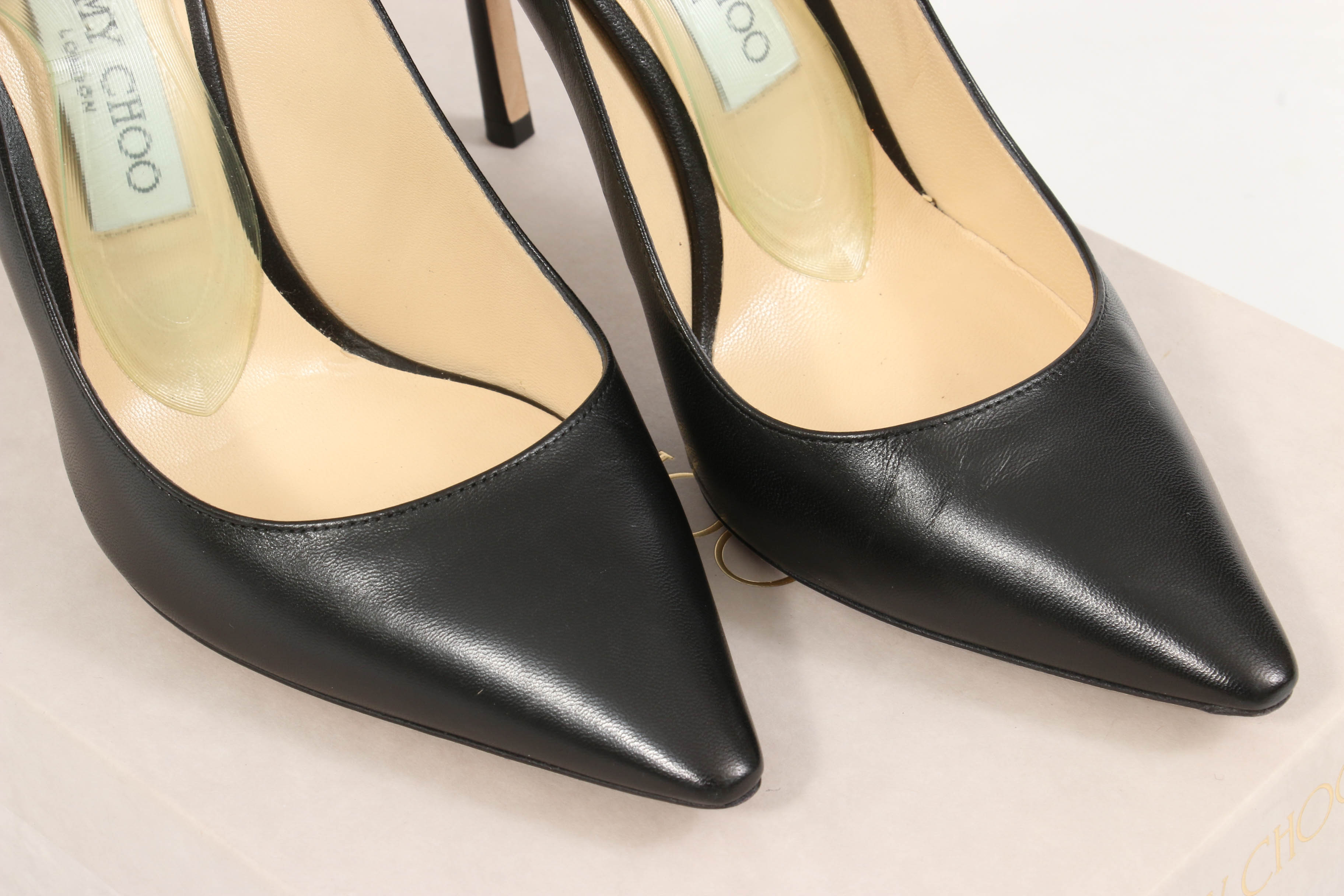 Jimmy Choo Romy 100 Black Kid Leather Stiletto Heels | EBTH