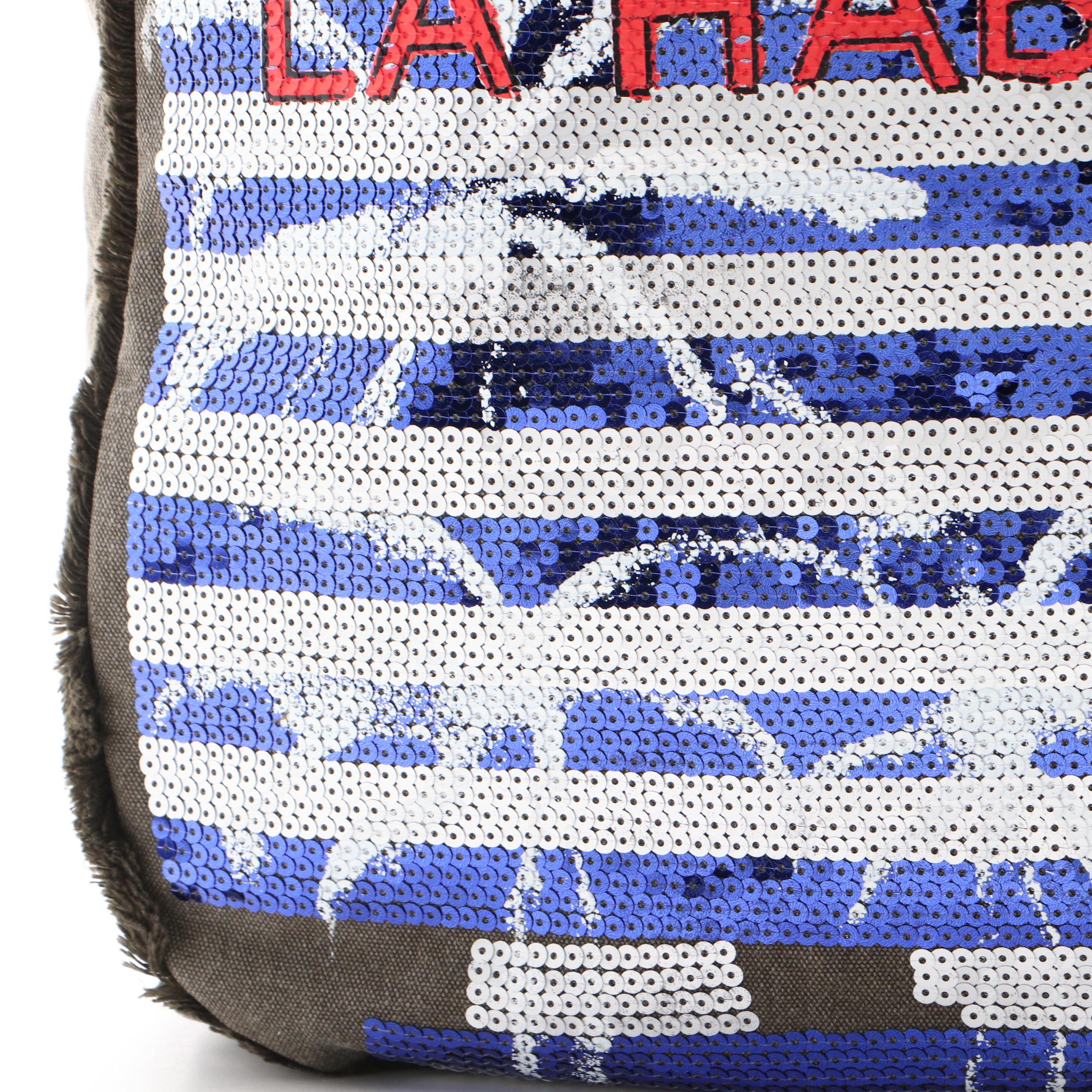 Chanel Sequin Embellished Canvas Large Cuba La Habana Chain Hobo Bag | EBTH