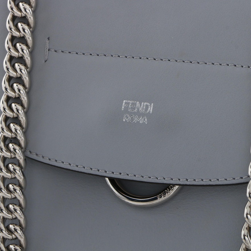 Fendi Slate Blue Leather Back to School Mini Backpack | EBTH