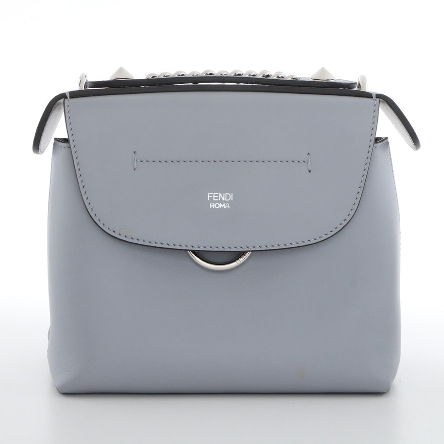 Fendi Slate Blue Leather Back to School Mini Backpack | EBTH