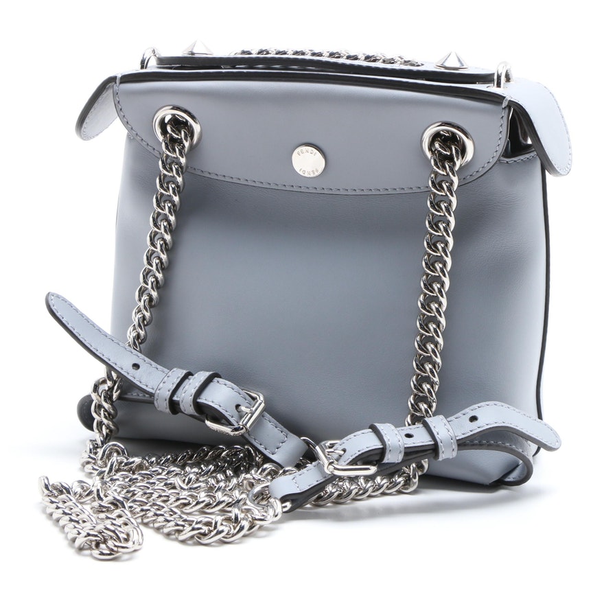 Fendi Slate Blue Leather Back to School Mini Backpack | EBTH