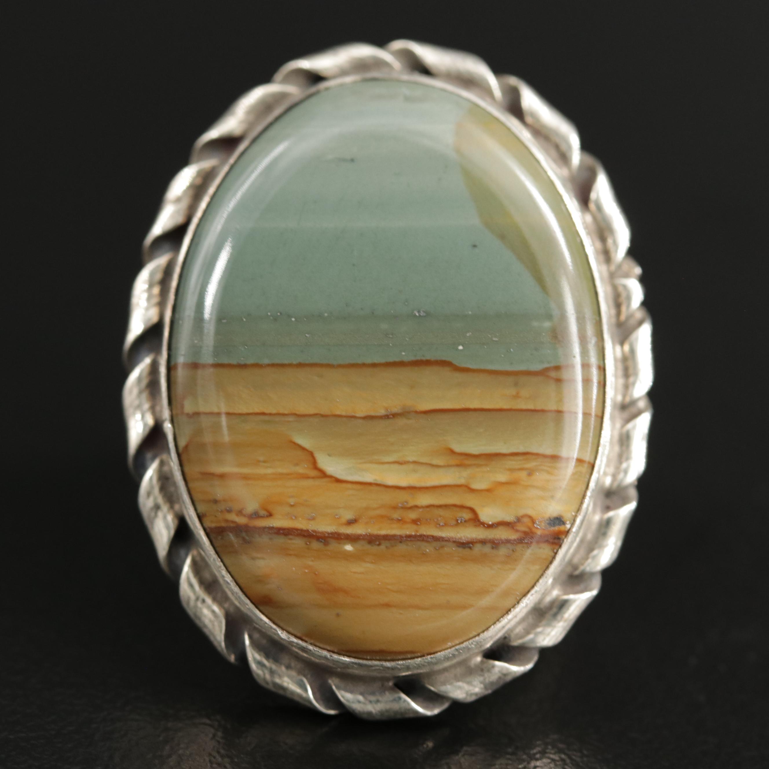 Sterling Silver Landscape Jasper Ring | EBTH