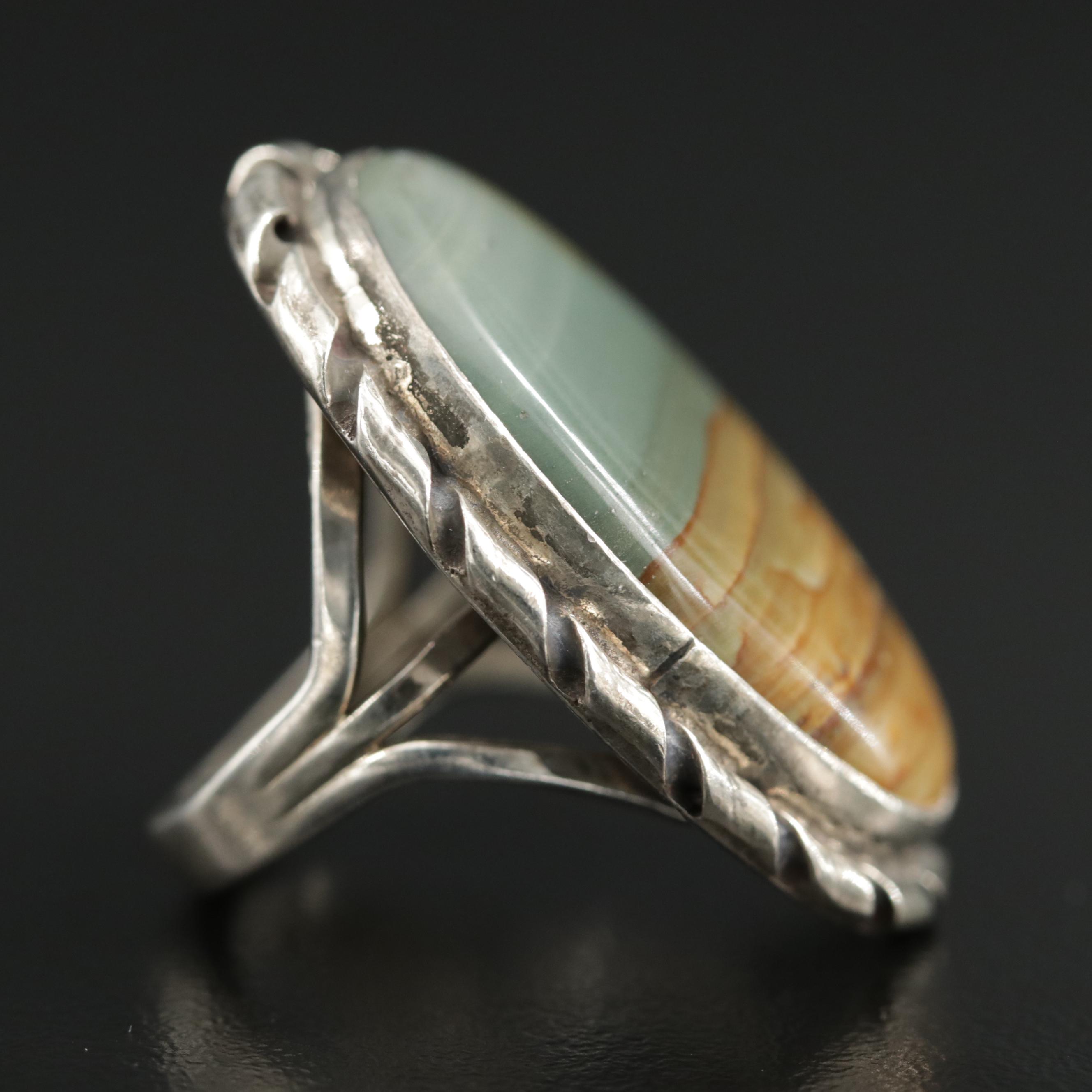 Sterling Silver Landscape Jasper Ring | EBTH