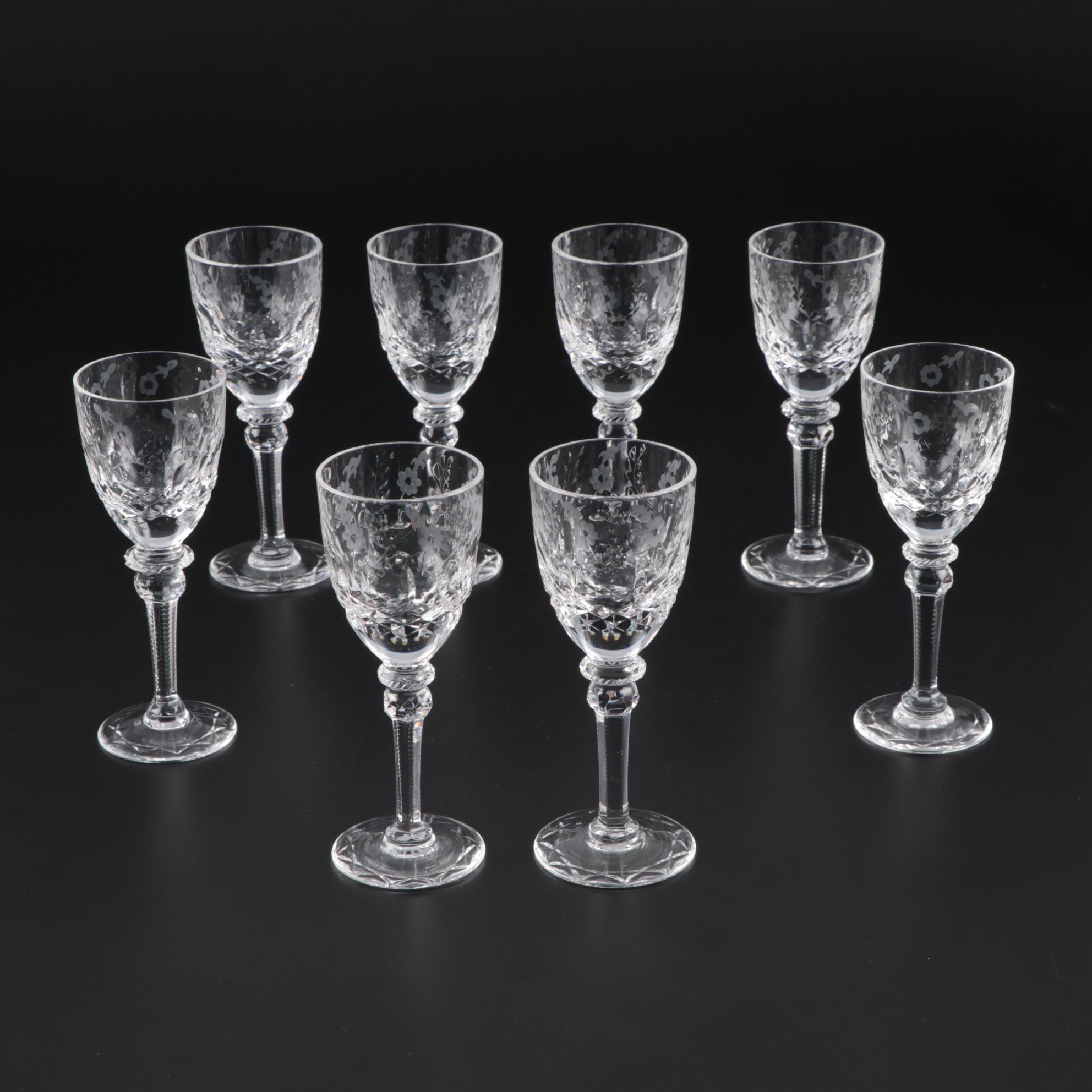 Rogaska "Gallia" Cut Crystal Cordial Glasses, Late 20th Century | EBTH